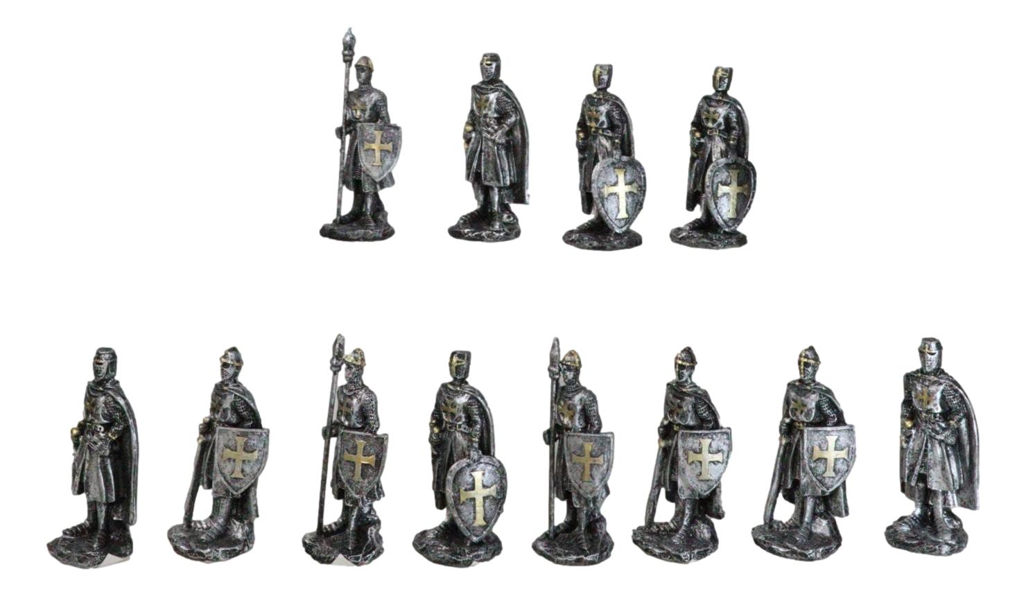 Medieval Castle Fortress Display Stand And 12 Mini Crusader Knights Fi ...