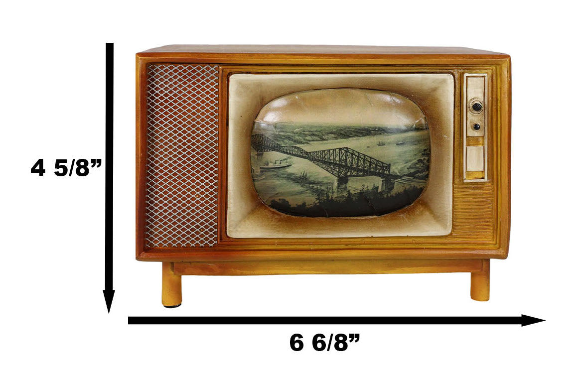 Vintage Retro Rectangle TV Television Box Set Money Coin Savings Piggy ...