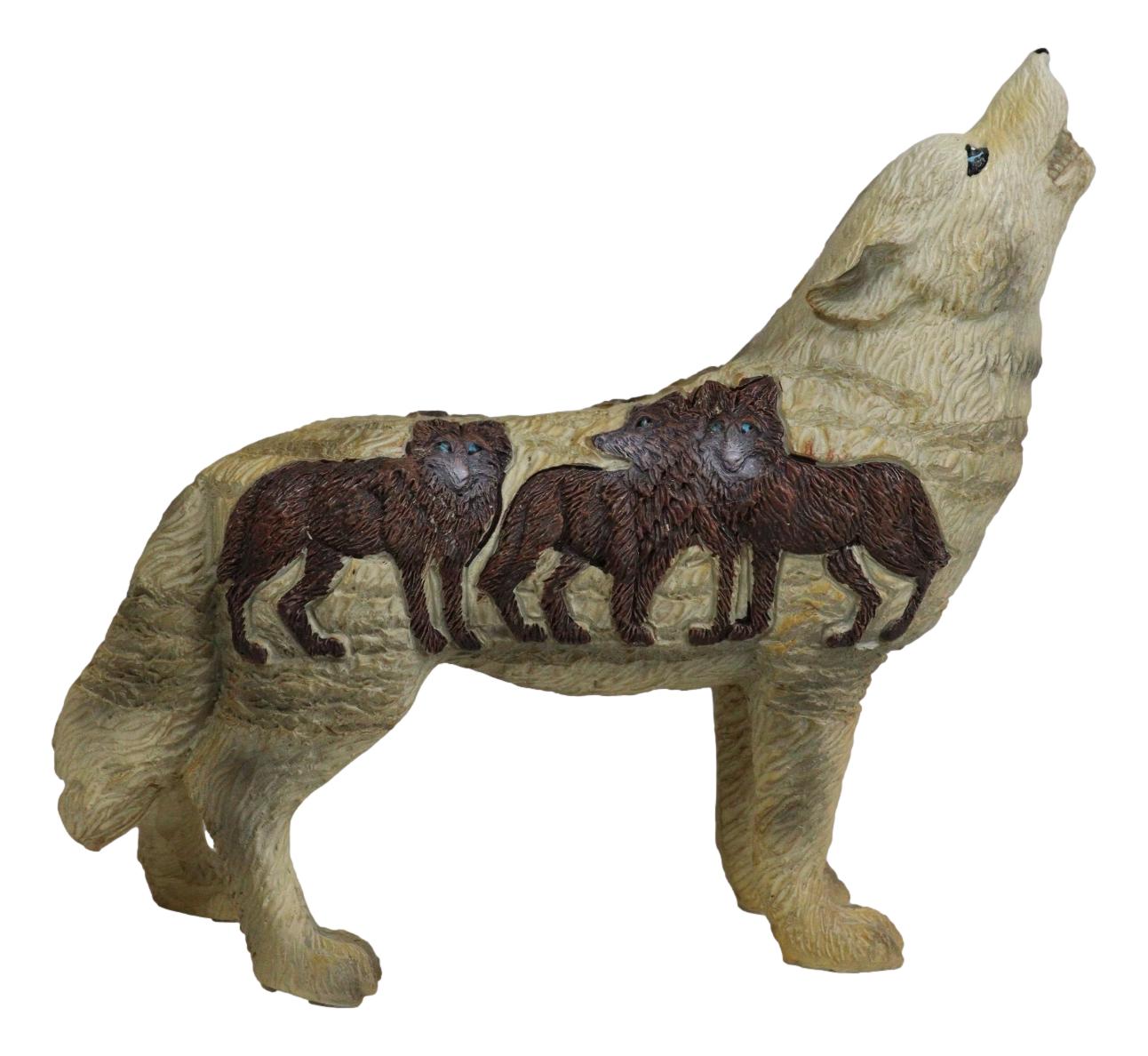 The Wolf Spirit Collection Aardwolf Wolfpack Figurine Howling Wolf 6.2 ...