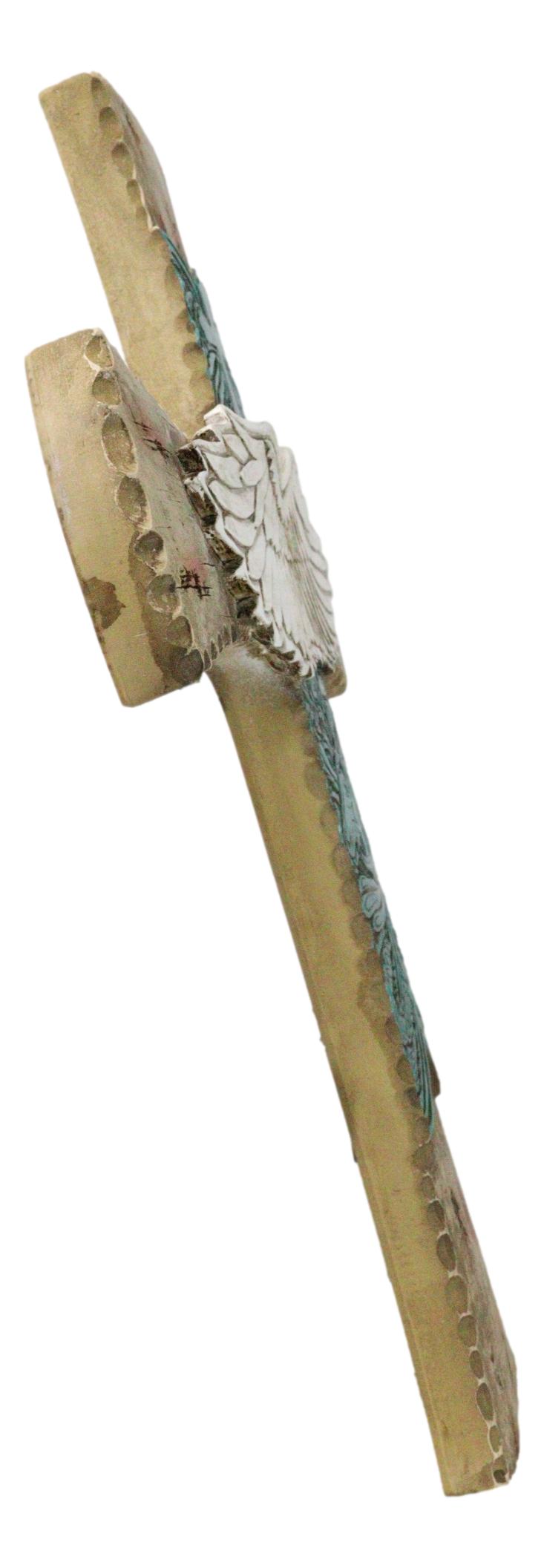 Rustic Western Angel Wings Turquoise Horse And Floral Tooled Leather W ...