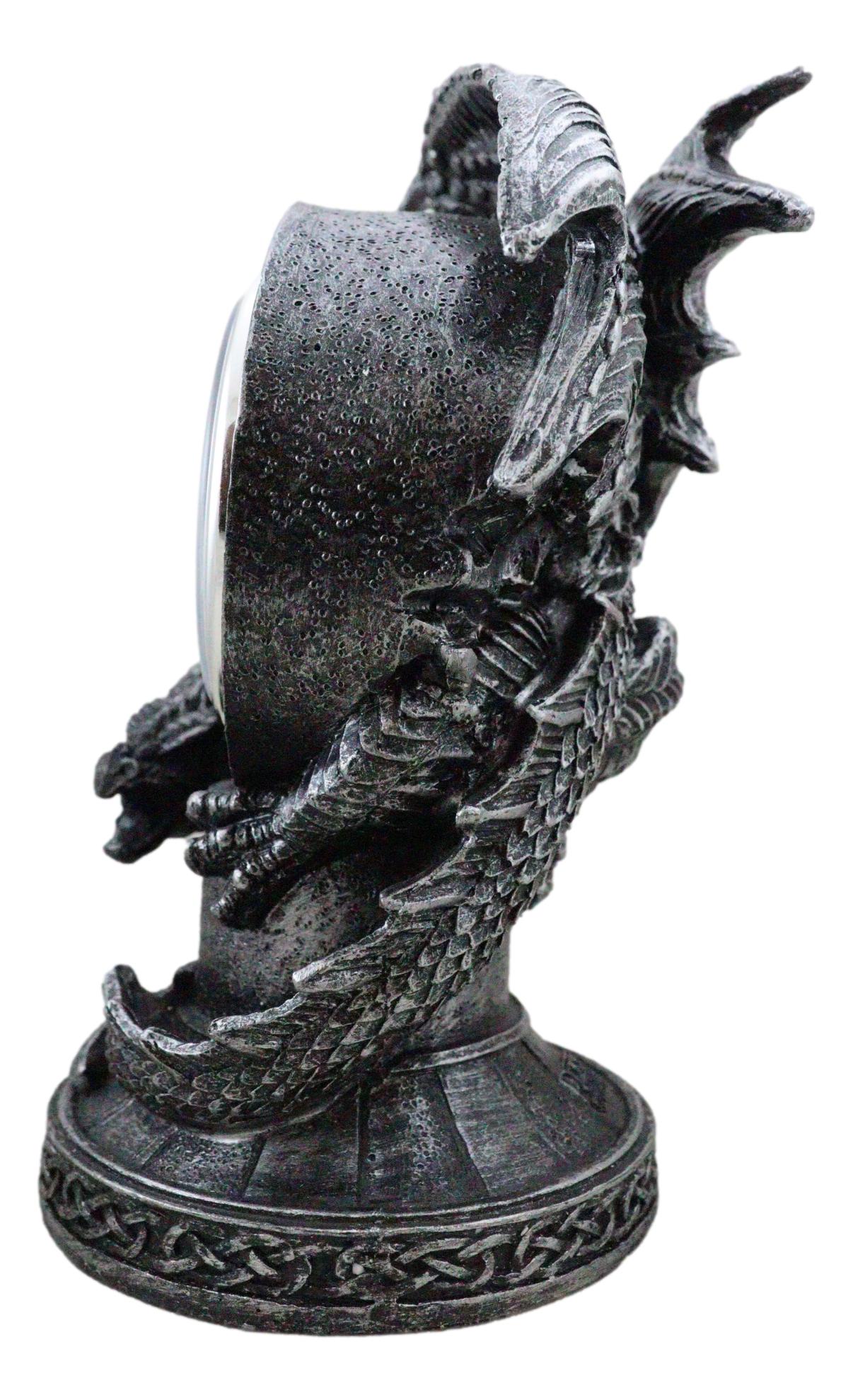 Fantasy Gothic Hour Of The Dragon Drake With Pentagram Star Table Cloc ...