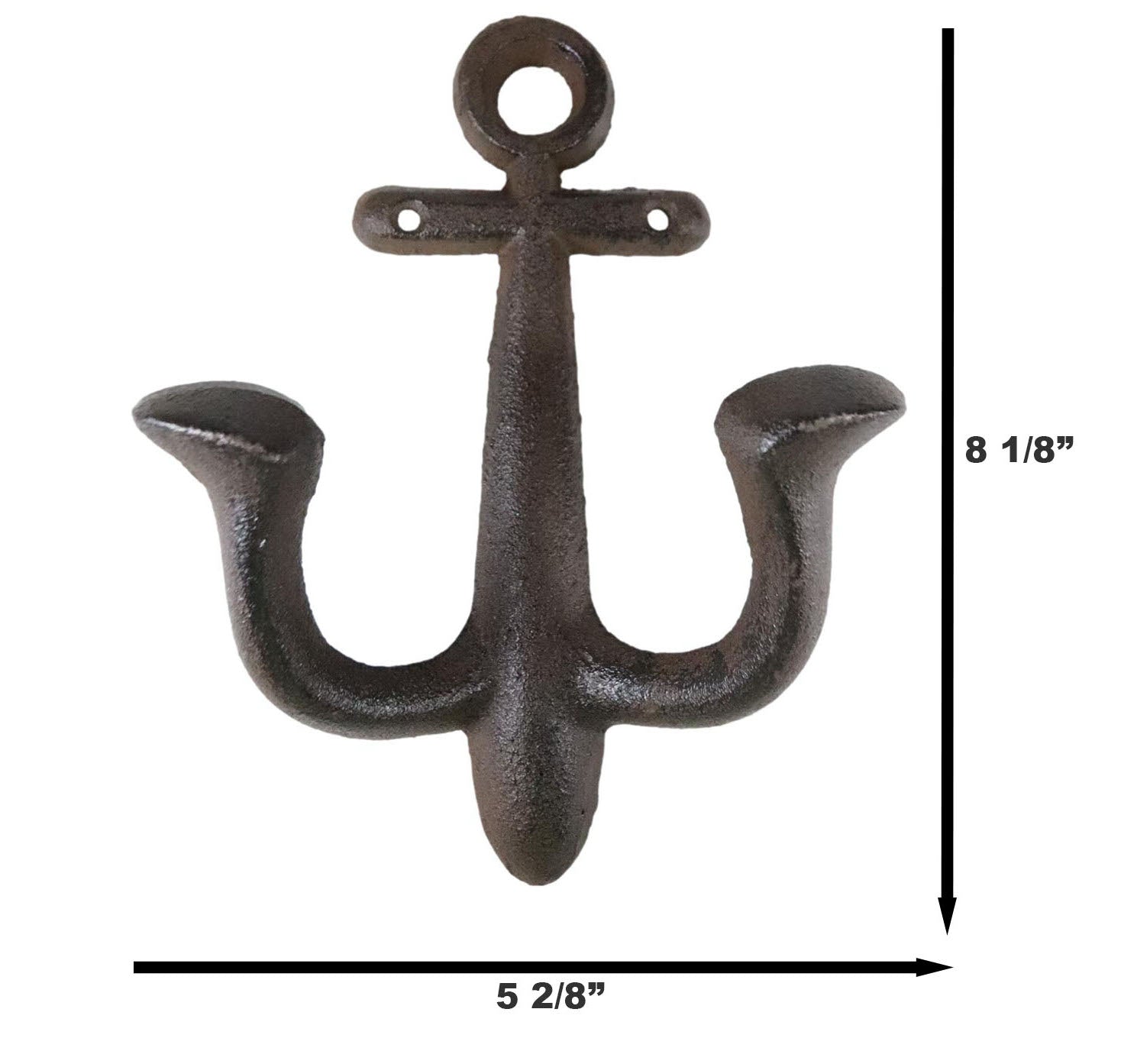 Cast Iron Rustic Sailor Nautical Marine Sea Ship Anchor 2 Pegs Double ...
