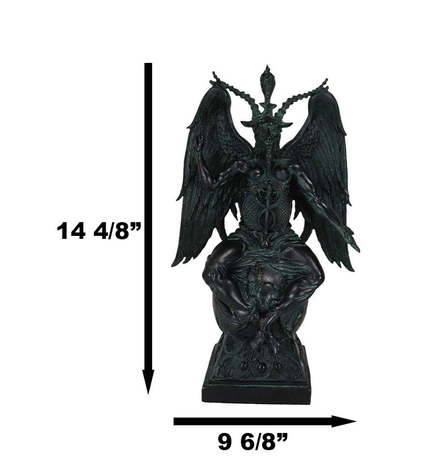 15"H Baphomet Sabbatic Goat Idol Occultic Statue Figurine Maxine Mille ...