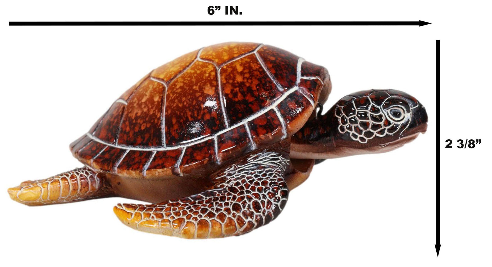 Nautical Ocean Red Giant Sea Turtle Swimming Bobblehead Figurine Torto ...