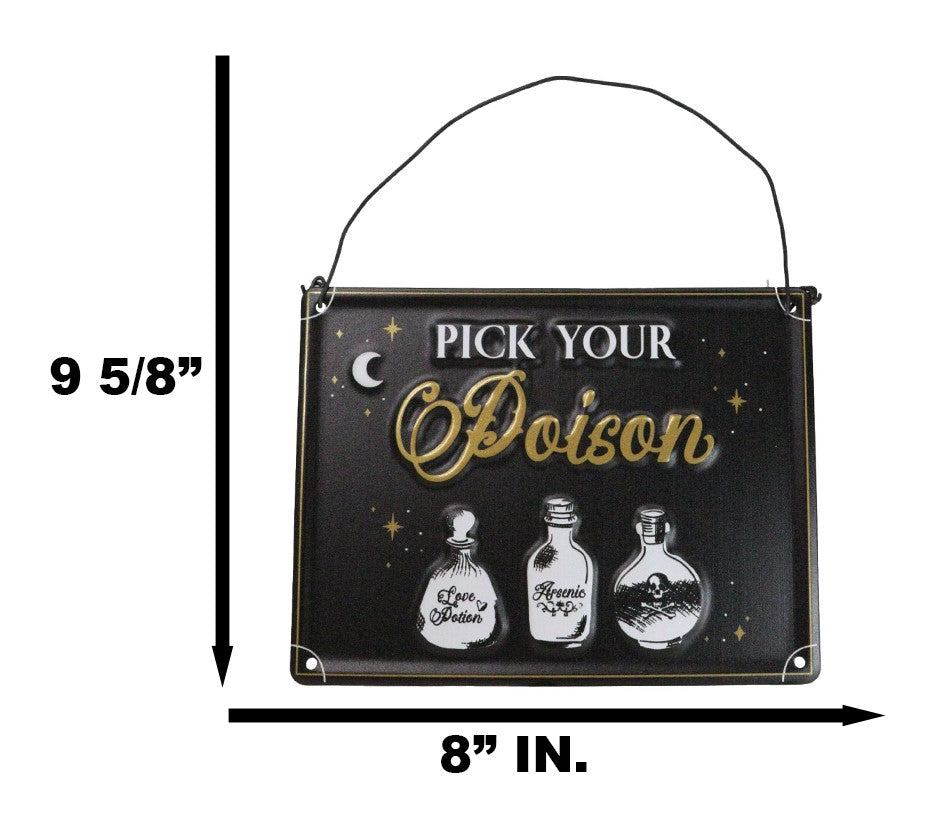 Set Of 2 Halloween Macabre Party Bar Entry Fee One Shot Skull Metal Wa ...