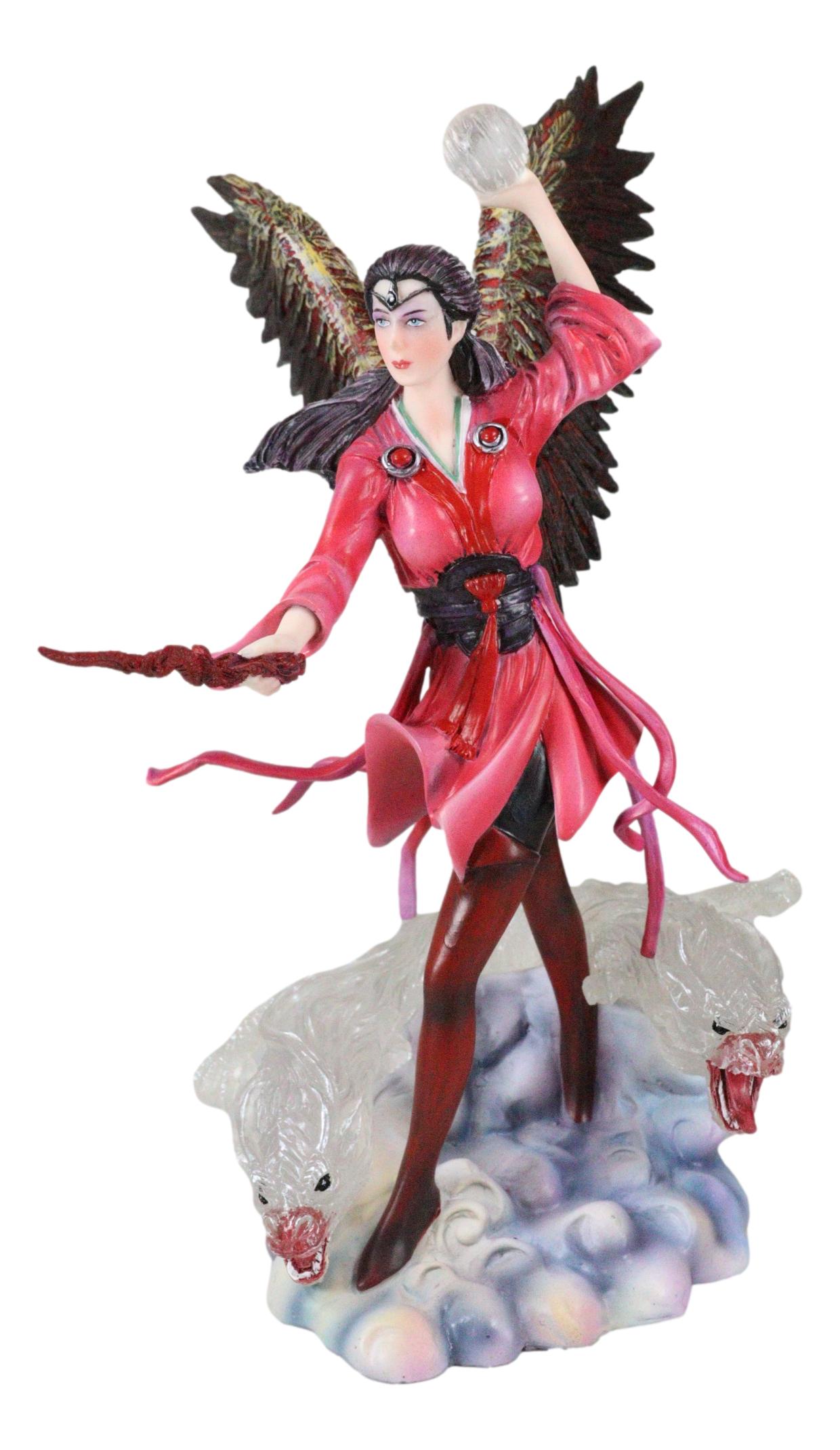 Air Elemental Magic Wizard Sorceress Bending The Wind With Hydra Spiri ...