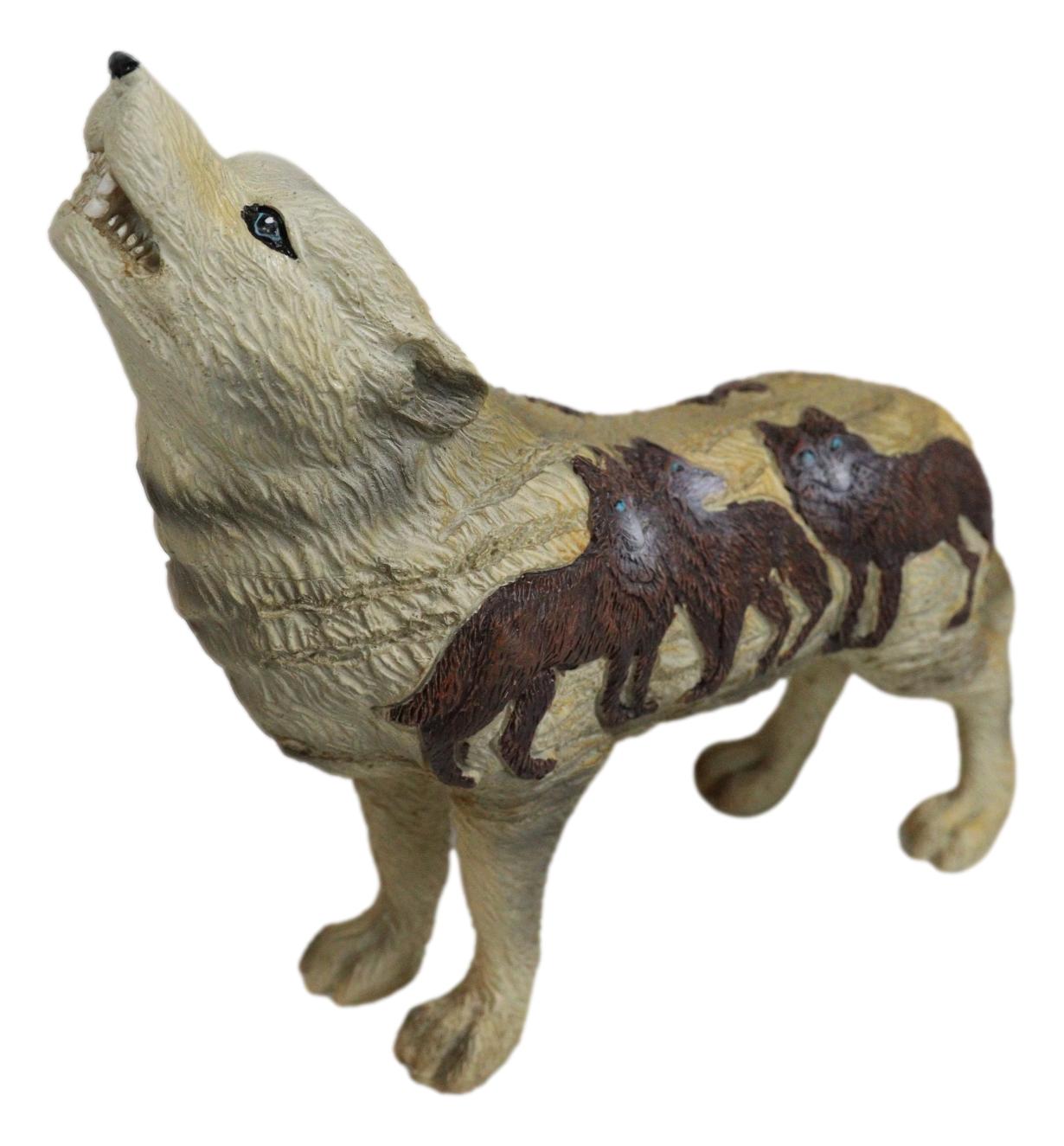 The Wolf Spirit Collection Aardwolf Wolfpack Figurine Howling Wolf 6.2 ...