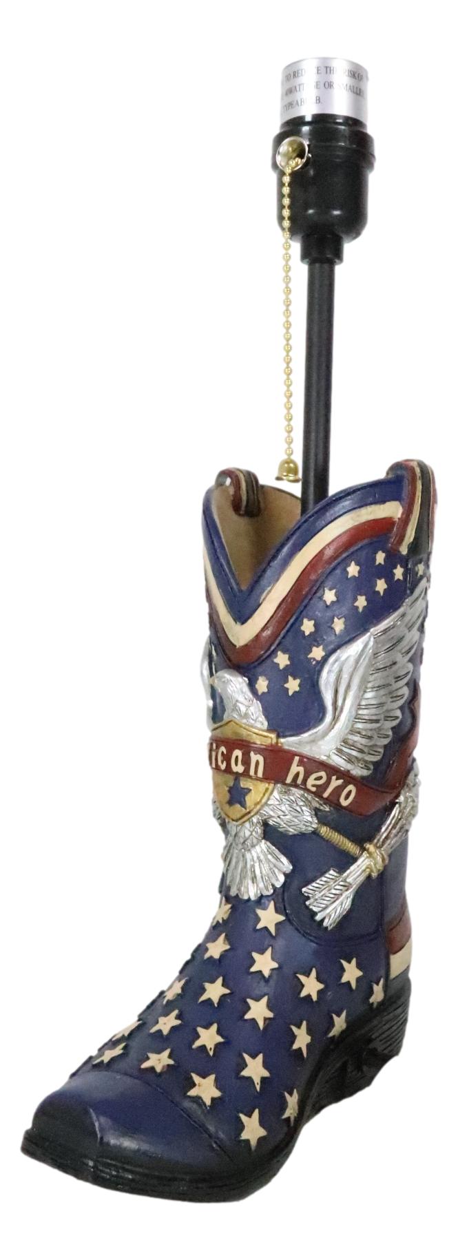 American Hero Fire Fighters Fireman Boots Desktop Table Lamp With Lace ...