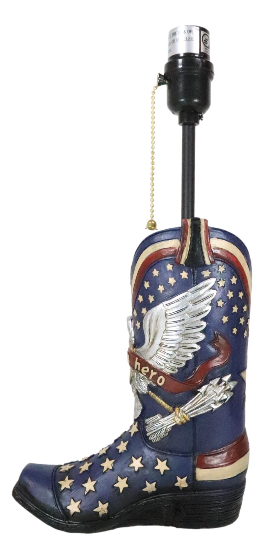 American Hero Fire Fighters Fireman Boots Desktop Table Lamp With Lace ...