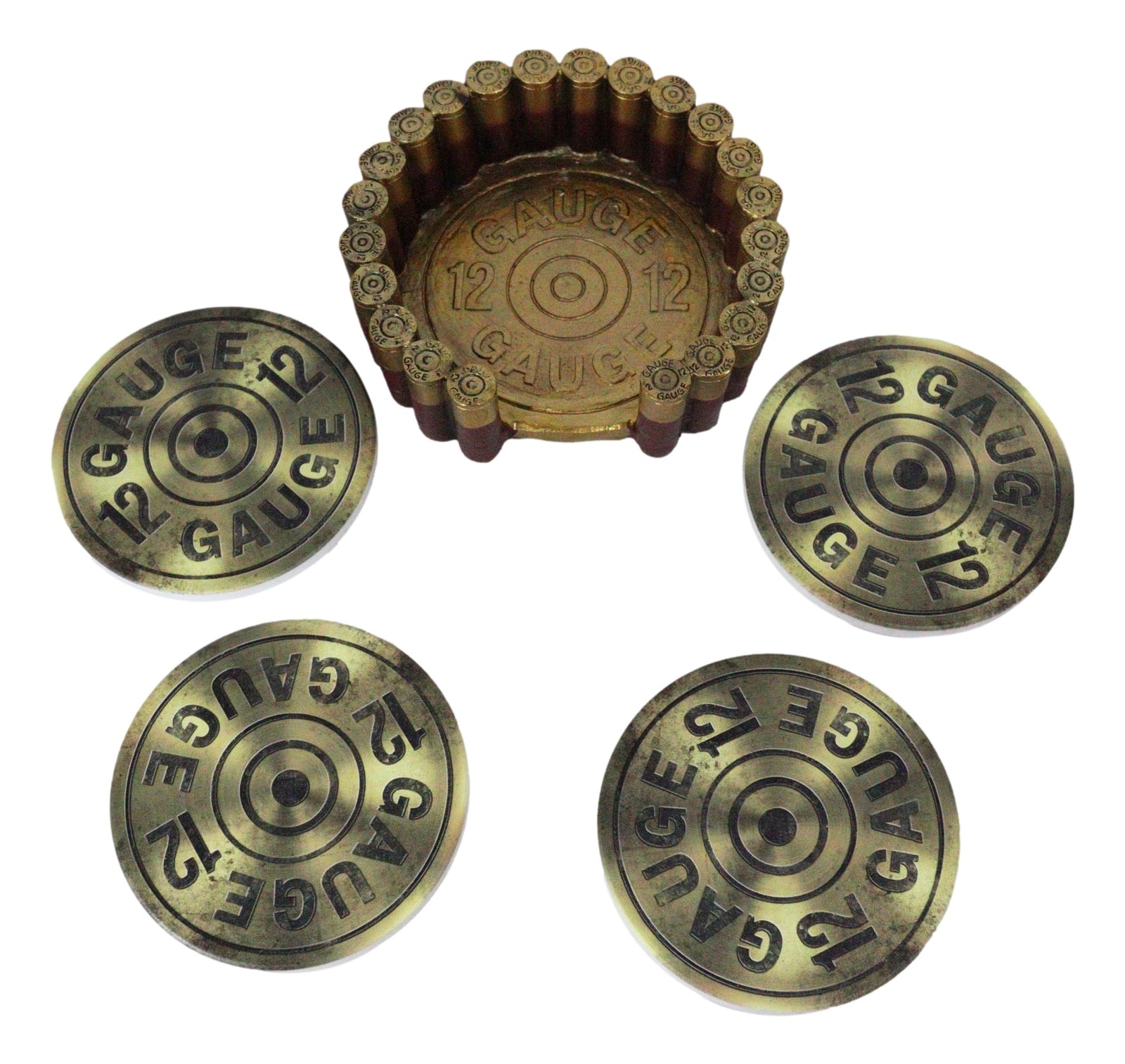 Western 12 Gauge Shotgun Shells Hunter's Ammo Round Coaster Set With 4 ...