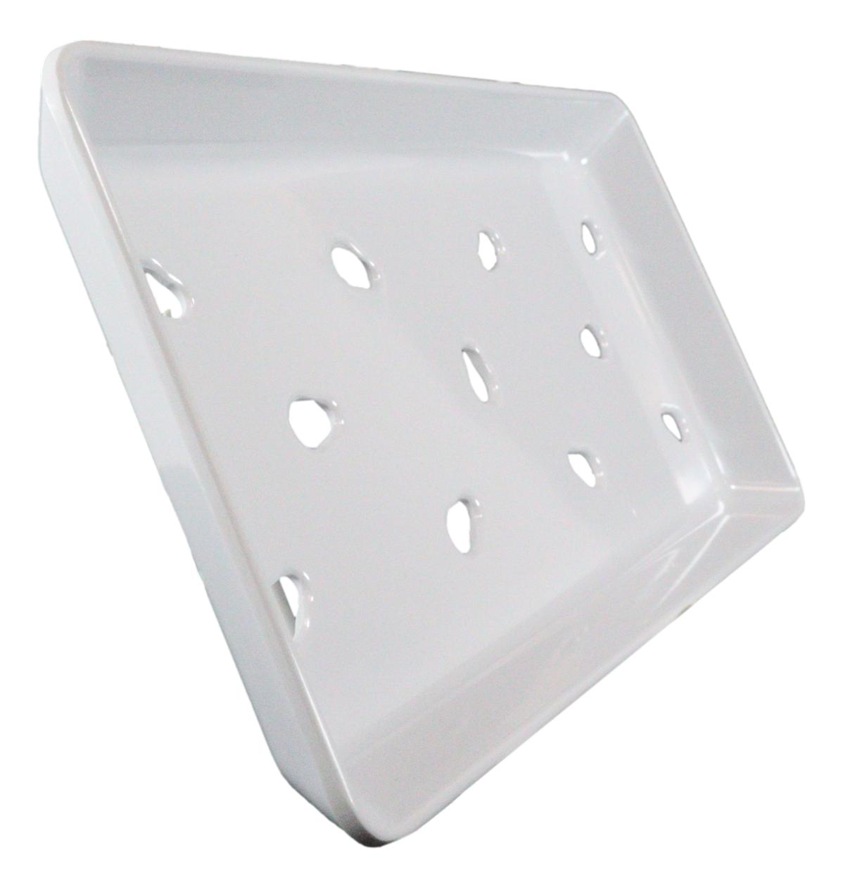Ebros White Neta Zara Sushi Sashimi Plate With Drip Holes 8.75"L x 5"W ...