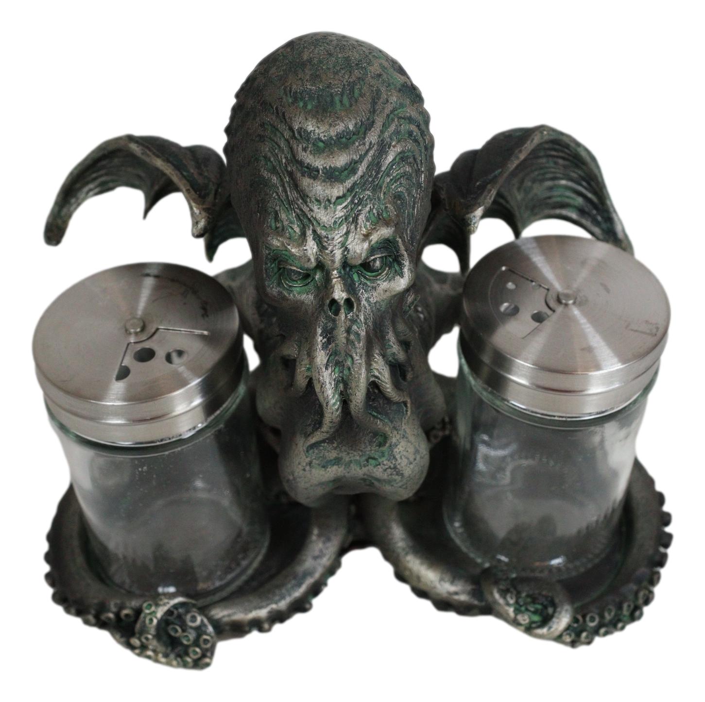 Winged Cthulhu The Wise One Octopus Kraken Salt And Pepper Shakers Hol ...