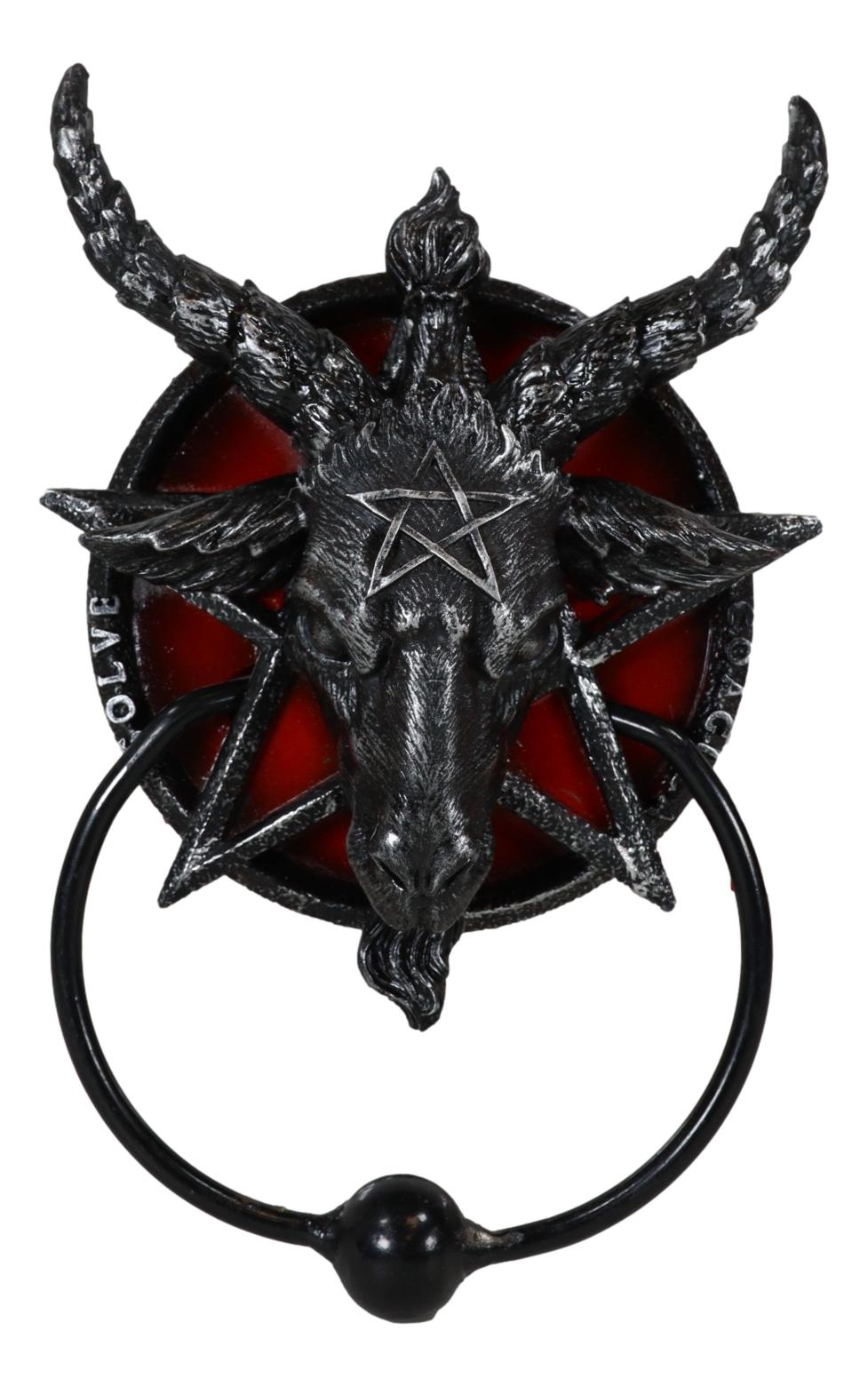 Sabbatic Goat Of Mendes Lucifer Baphomet With Blood Pentagram Head Doo ...