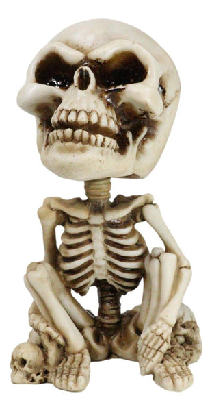 Gothic Macabre Grinning Grave Squatter Skeleton Skull Bobblehead Figur ...