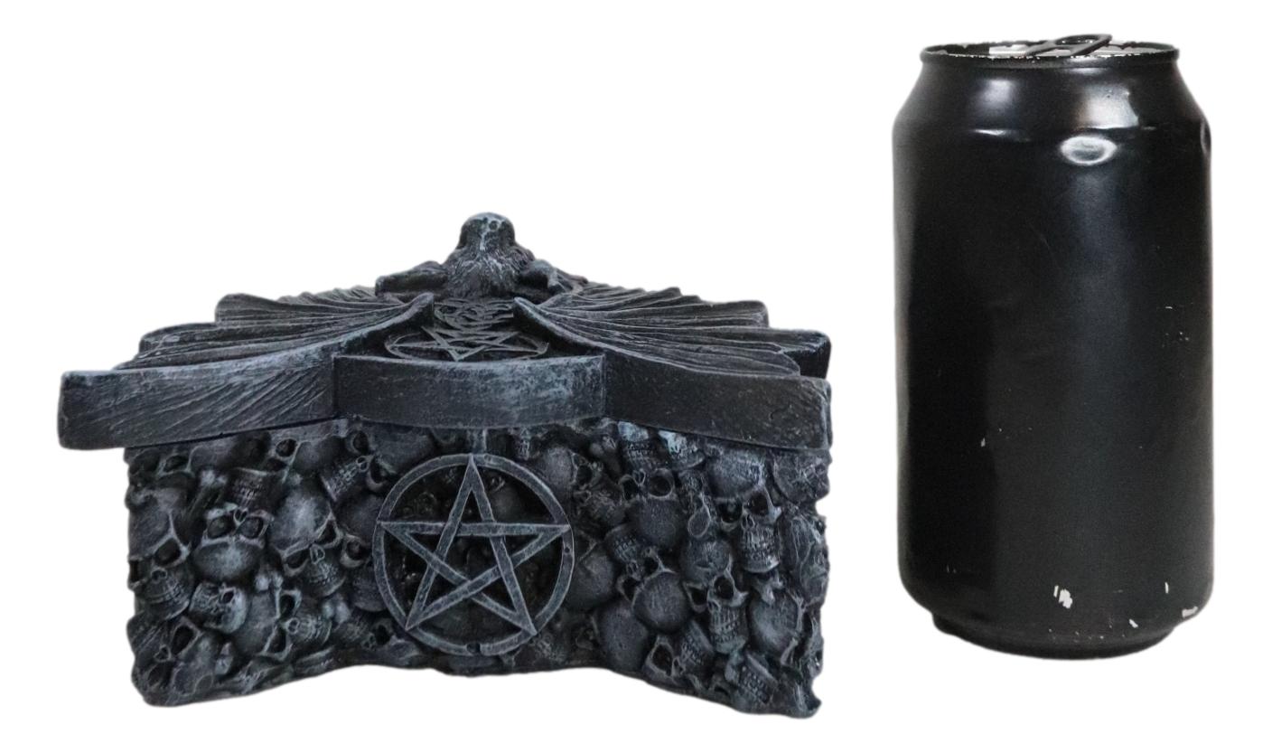 Vampire Nosferatu Bat Circle Pentagram Star With Skulls Graveyard Deco ...