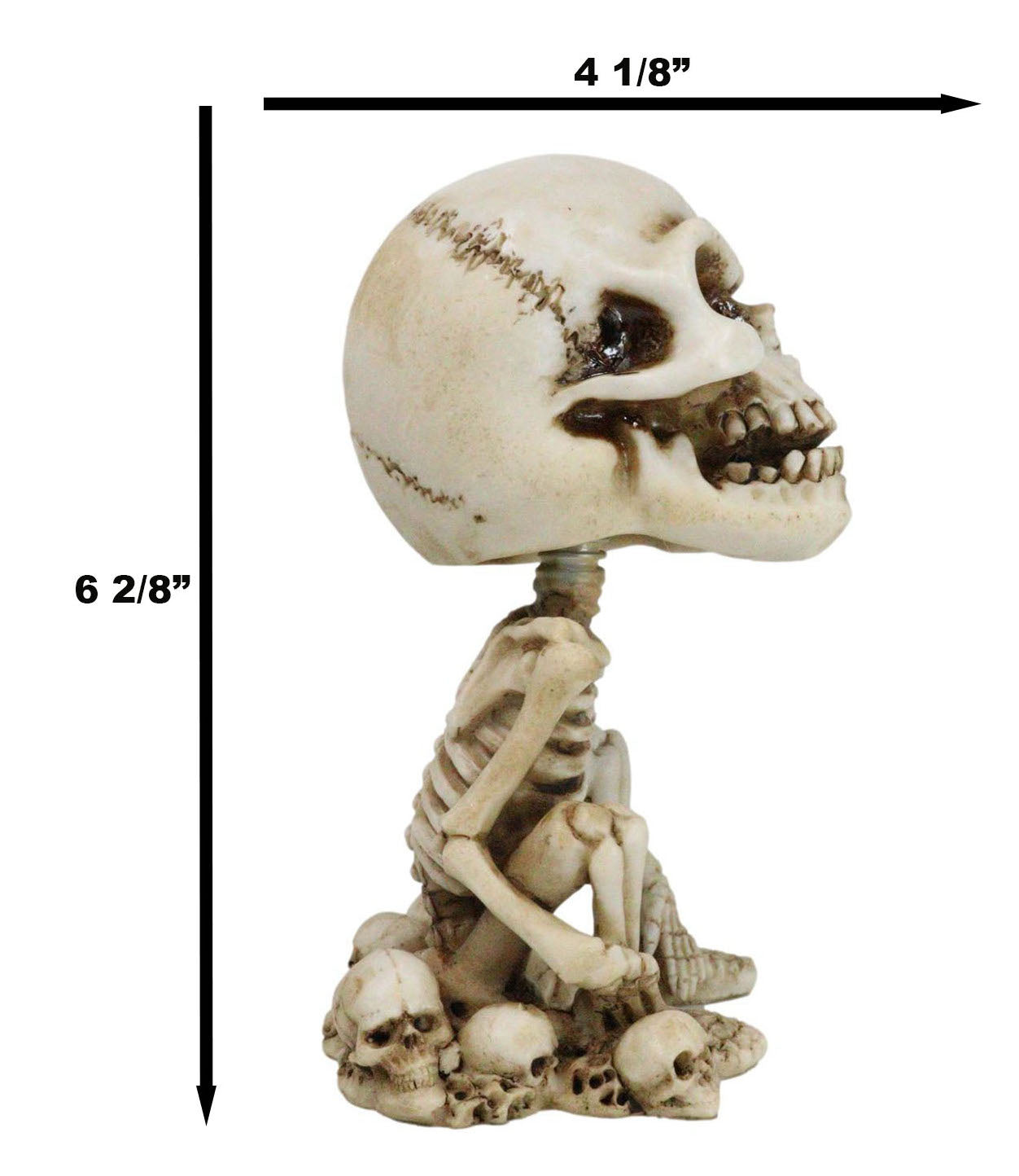 Gothic Macabre Grinning Grave Squatter Skeleton Skull Bobblehead Figur ...