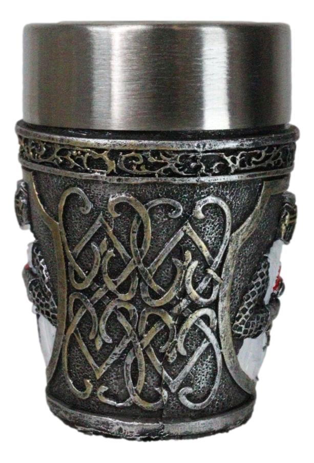 Pack of 4 White Cloak Medieval Templar Crusader Knight Shot Glasses Se ...
