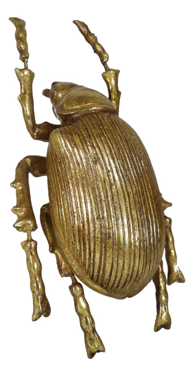 Ebros Large Gold Leaf Resin Scarab Dung Beetle Wall Sculpture Or Table ...