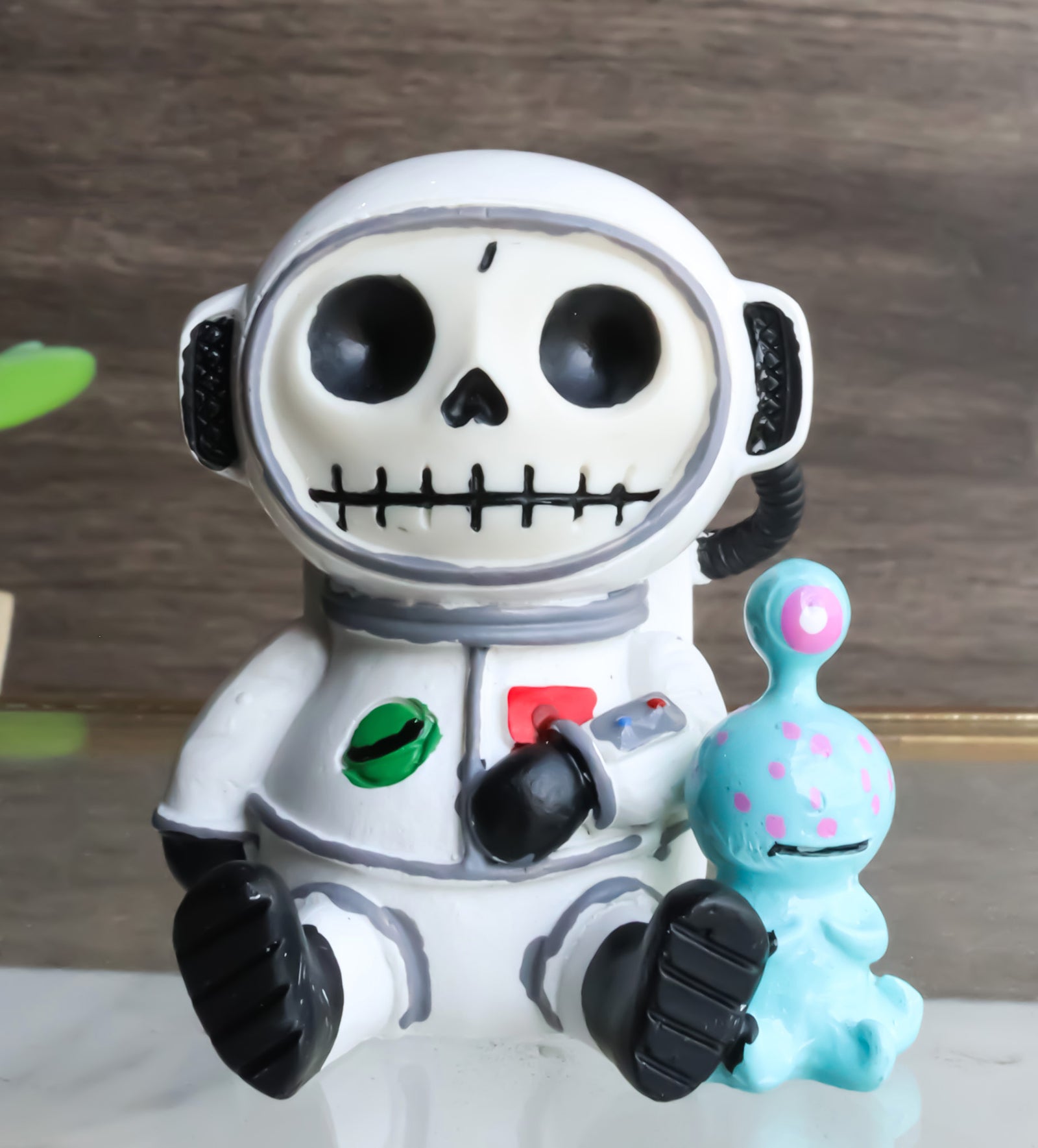 Furrybones Cosmo The Space Explorer Astronaut With ET Alien Furry Bone– Ebros Gift