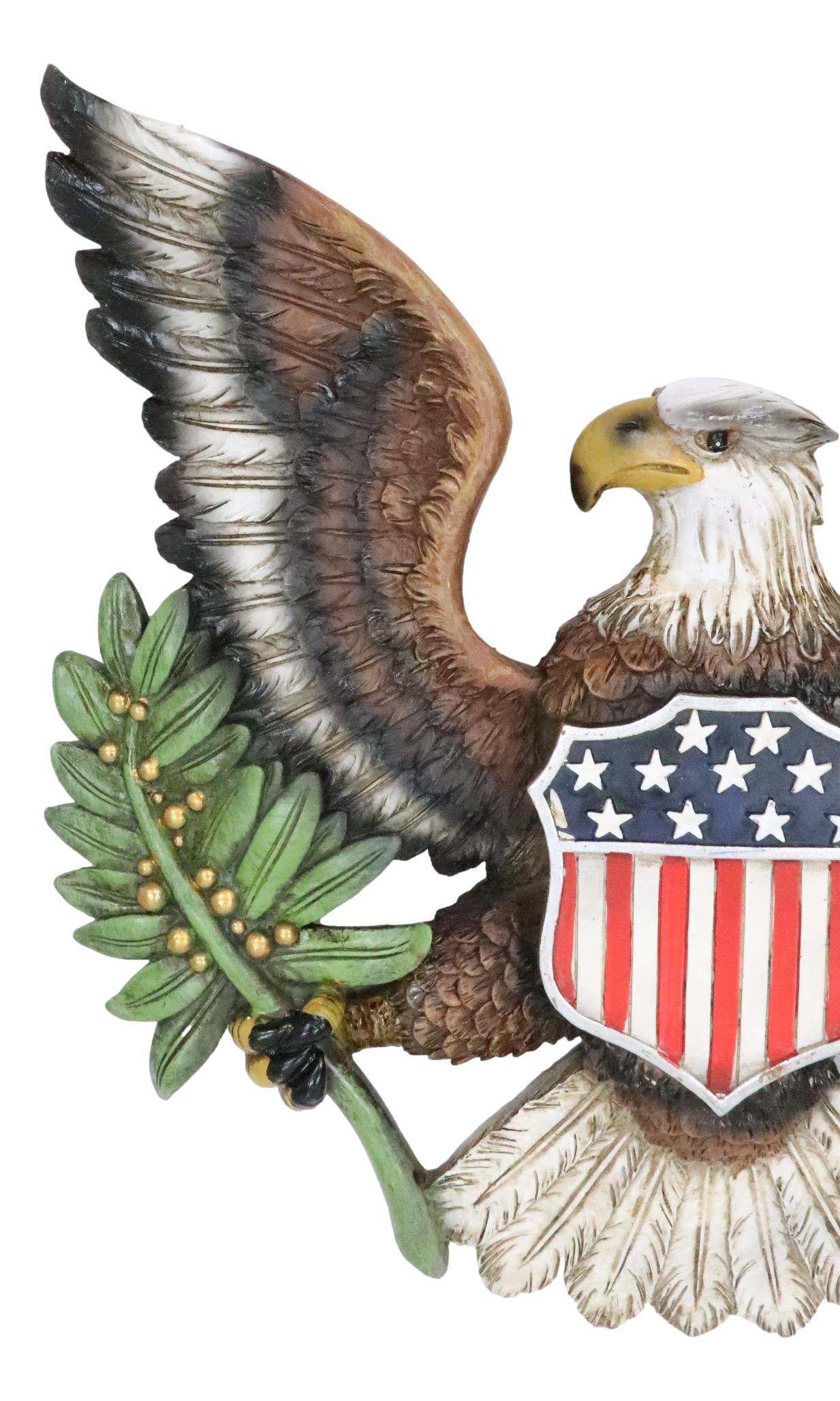 Patriotic American Great Seal Bald Eagle With Olive Branch And Arrows ...