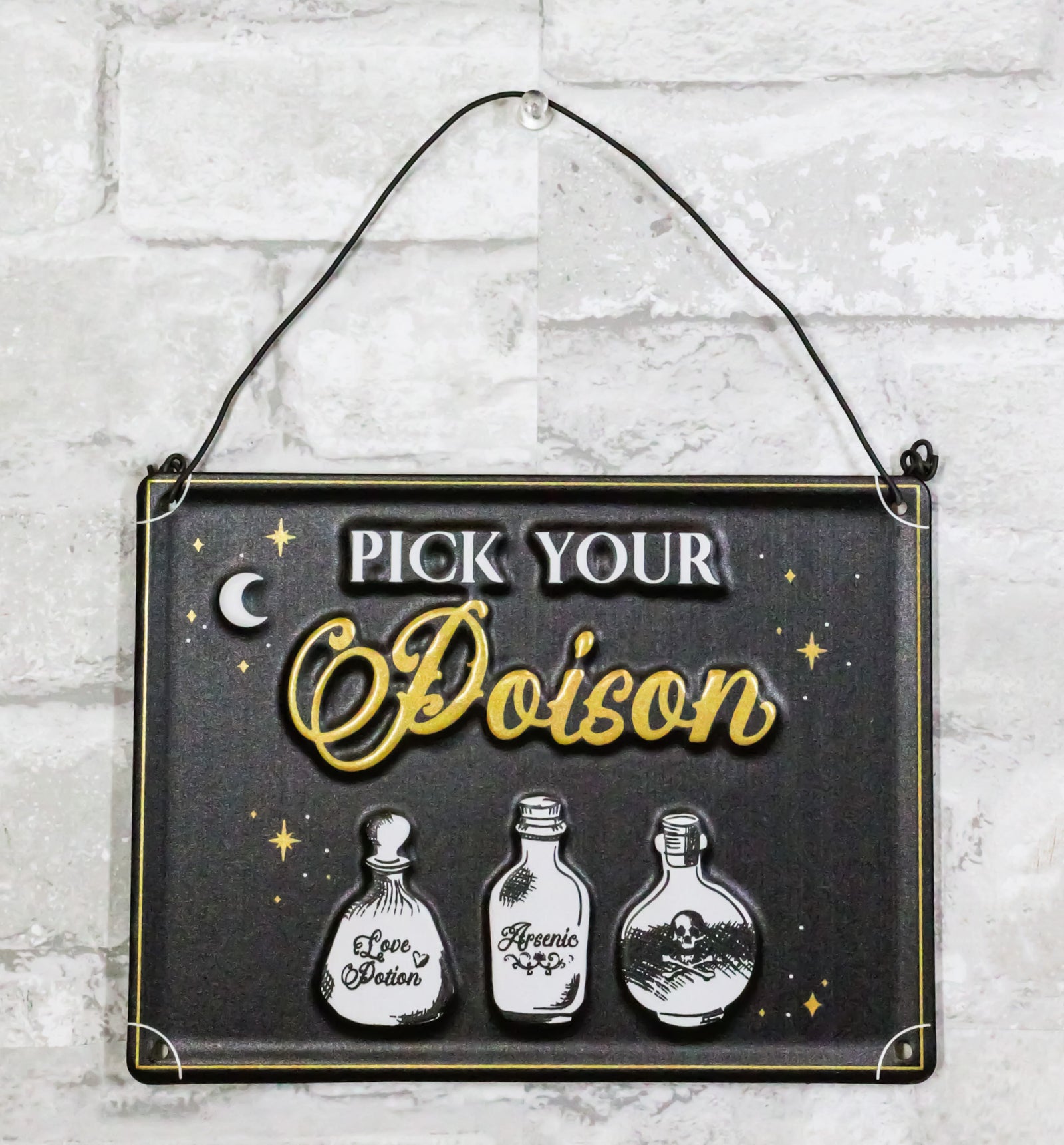 Set Of 2 Halloween Macabre Party Bar Entry Fee One Shot Skull Metal Wa ...