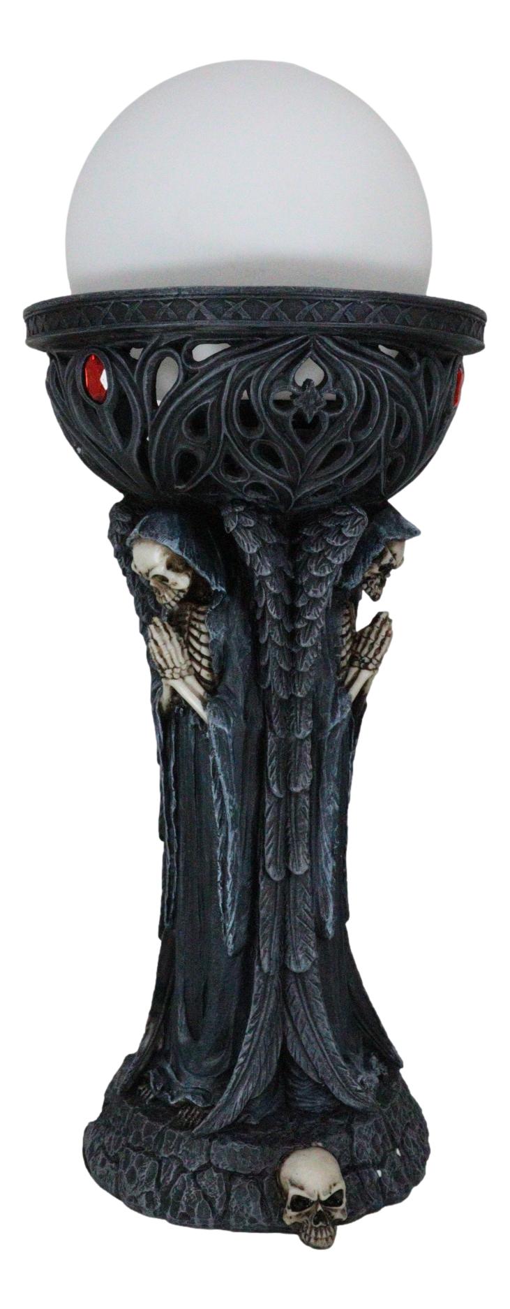Ghastly Illumination Sinister Skeleton Grim Reapers Sculptural Table O ...