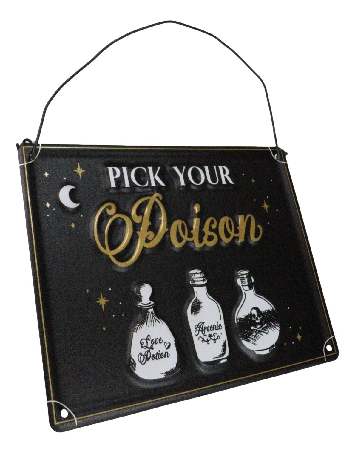 Set Of 2 Halloween Macabre Party Bar Entry Fee One Shot Skull Metal Wa ...