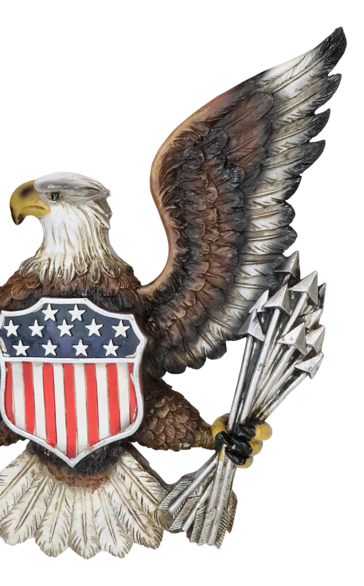 Patriotic American Great Seal Bald Eagle With Olive Branch And Arrows ...