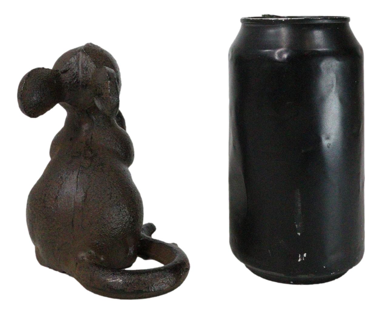 Pack Of 2 Cast Iron Whimsical Standing Mouse Decorative Pen Holder Scu ...