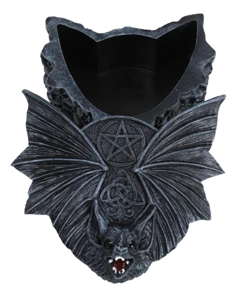 Vampire Nosferatu Bat Circle Pentagram Star With Skulls Graveyard Deco ...