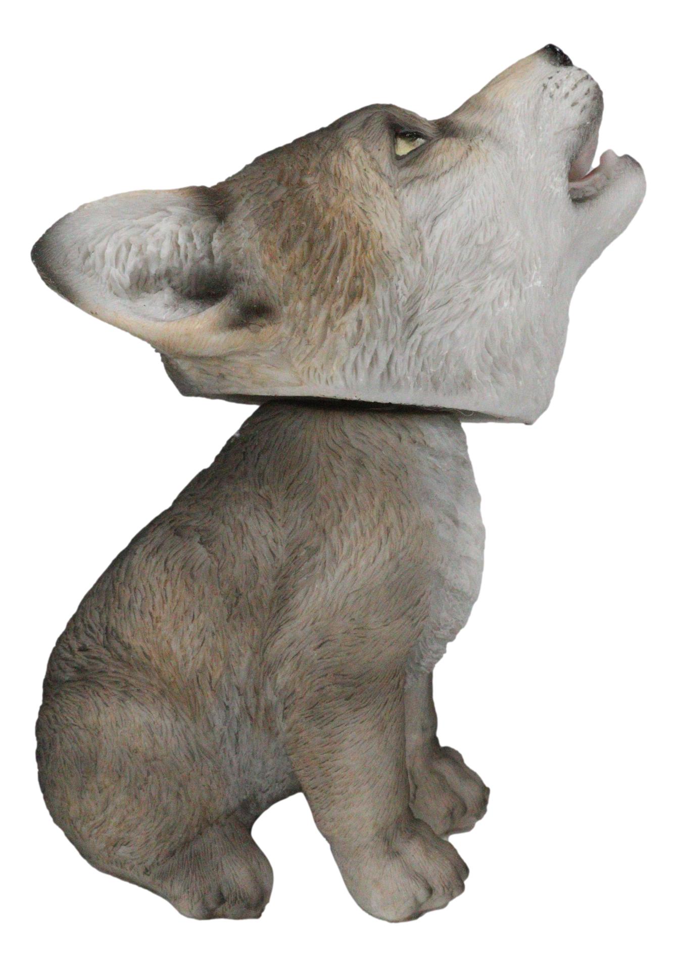Wildlife Cries of The Night Moon Dance Howling Gray Wolf Pup Bobblehea ...