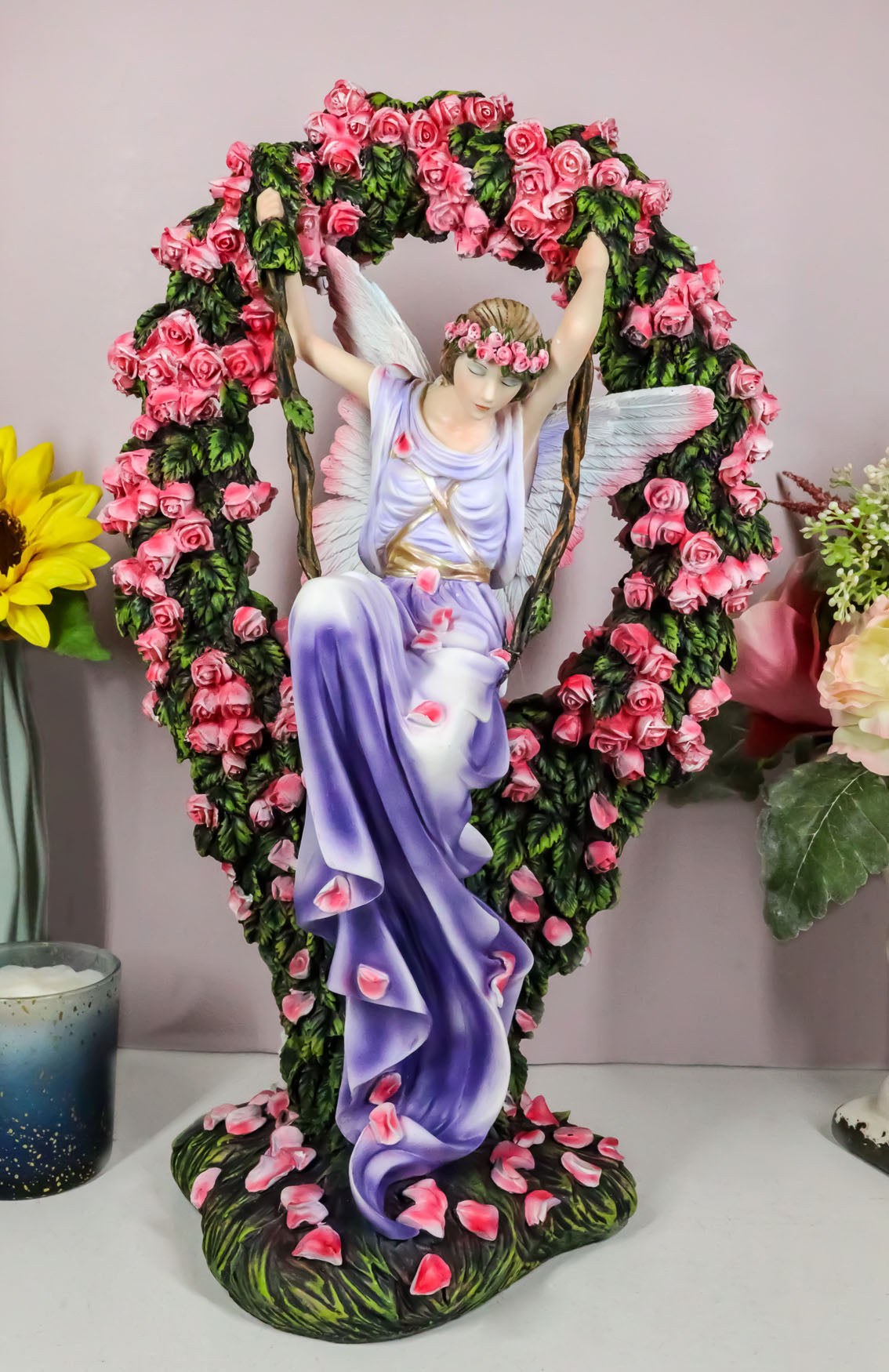 Large Sheila Wolk The Gatekeeper Guardian Angel of Heaven Figurine Sta ...