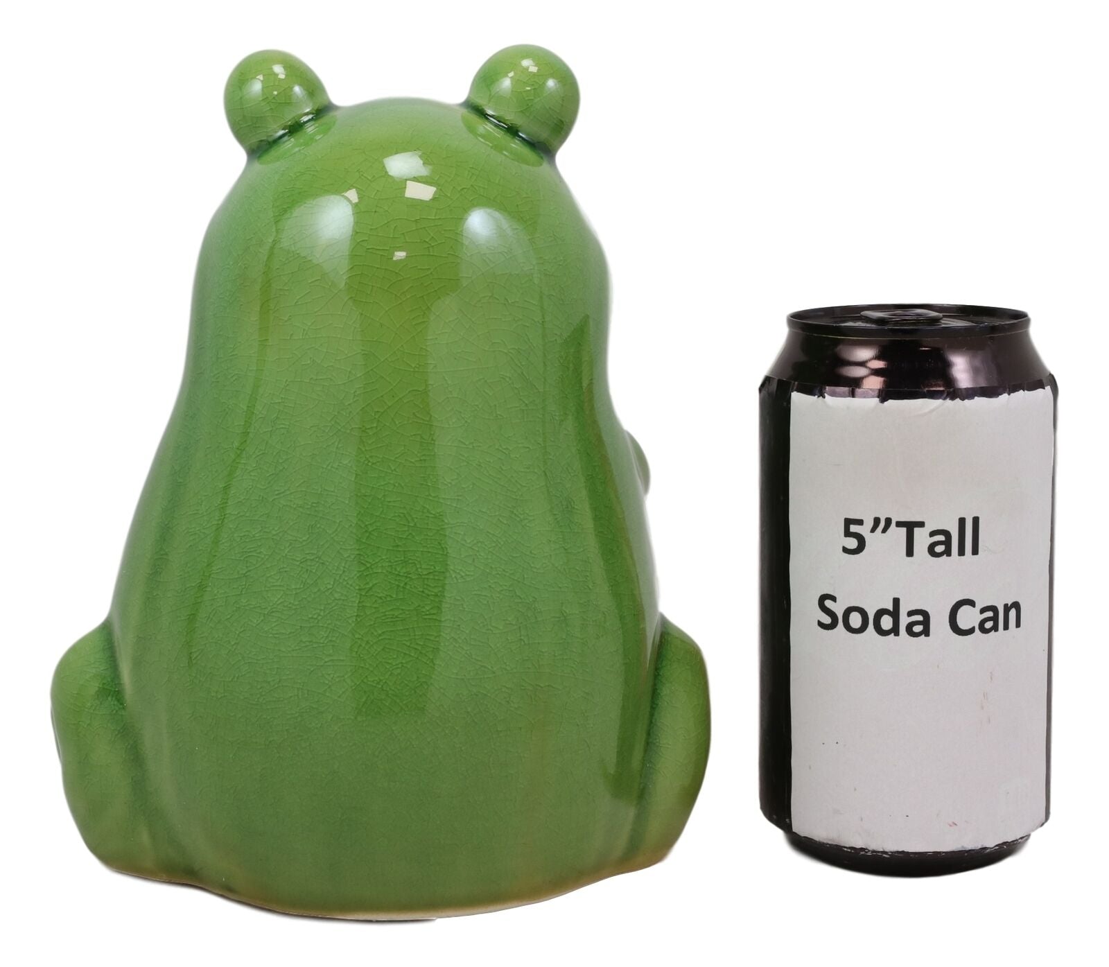 Ebros 7.25" Tall 'Hoppy' Wishes Ceramic Yoga Green Frog Praying Frogs ...