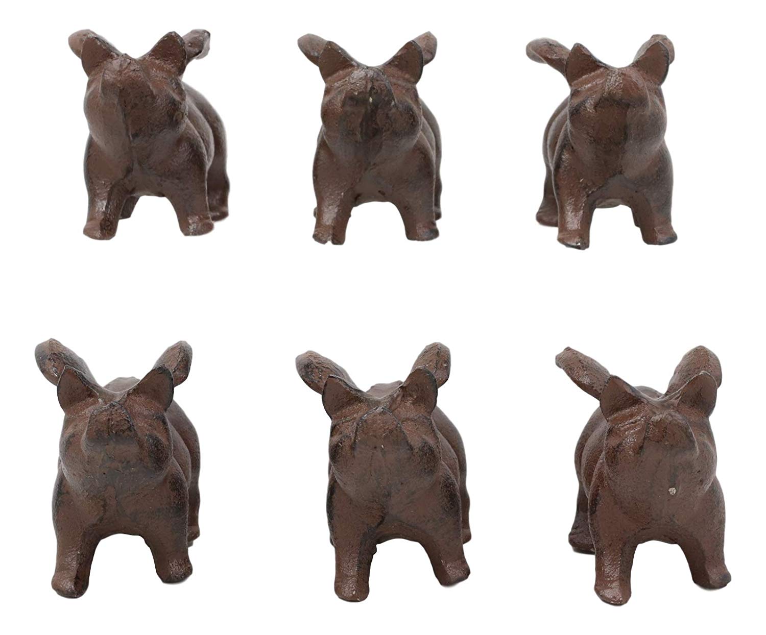 Cast Iron Small Whimsical Flying Pig Angel Hog Statue Paperweight Deco ...