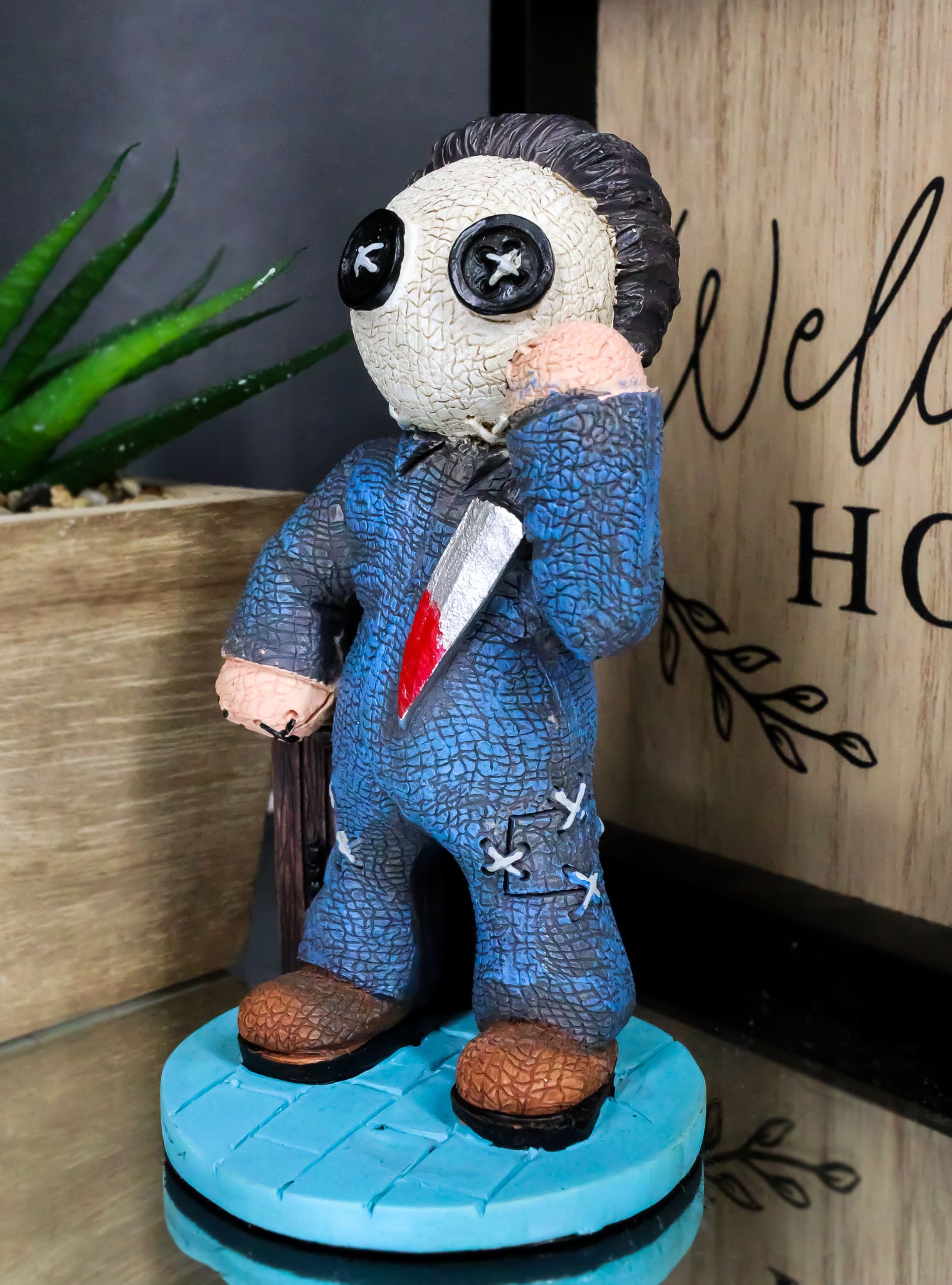 Ebros Pinheadz Monster with Voodoo Stitches Figurine 4.25"H (Michael M– Ebros Gift