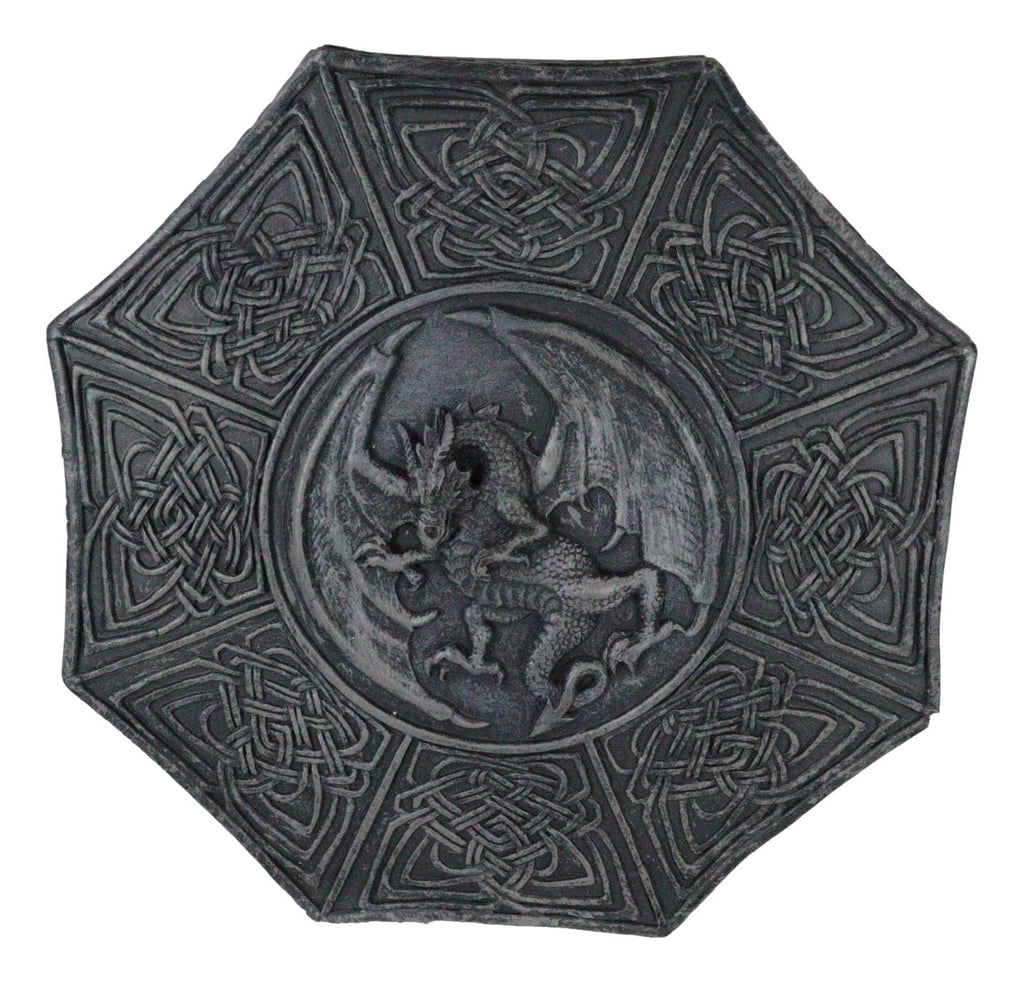 Celtic Knotwork Symbols Giant Winged Dragon Decorative Octagon Jewelry ...