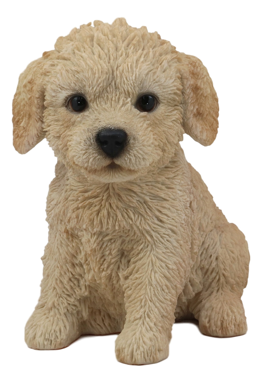 Ebros Realistic Adorable Sitting Golden Labradoodle Puppy Statue 6.5 ...