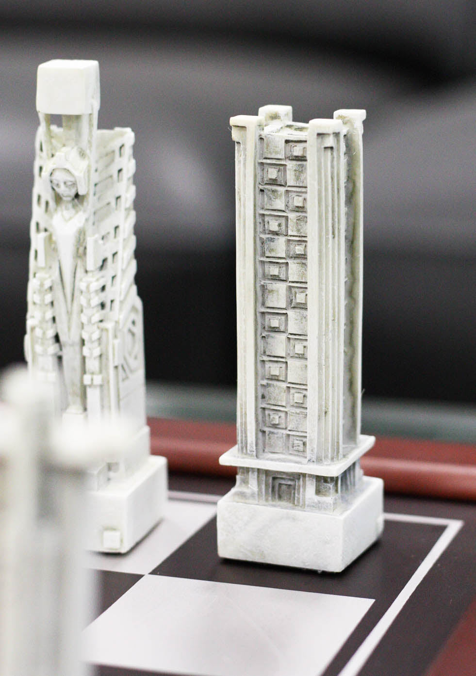 Frank Lloyd Wright Midway Gardens Sprites Resin Chess Pieces & Wooden ...