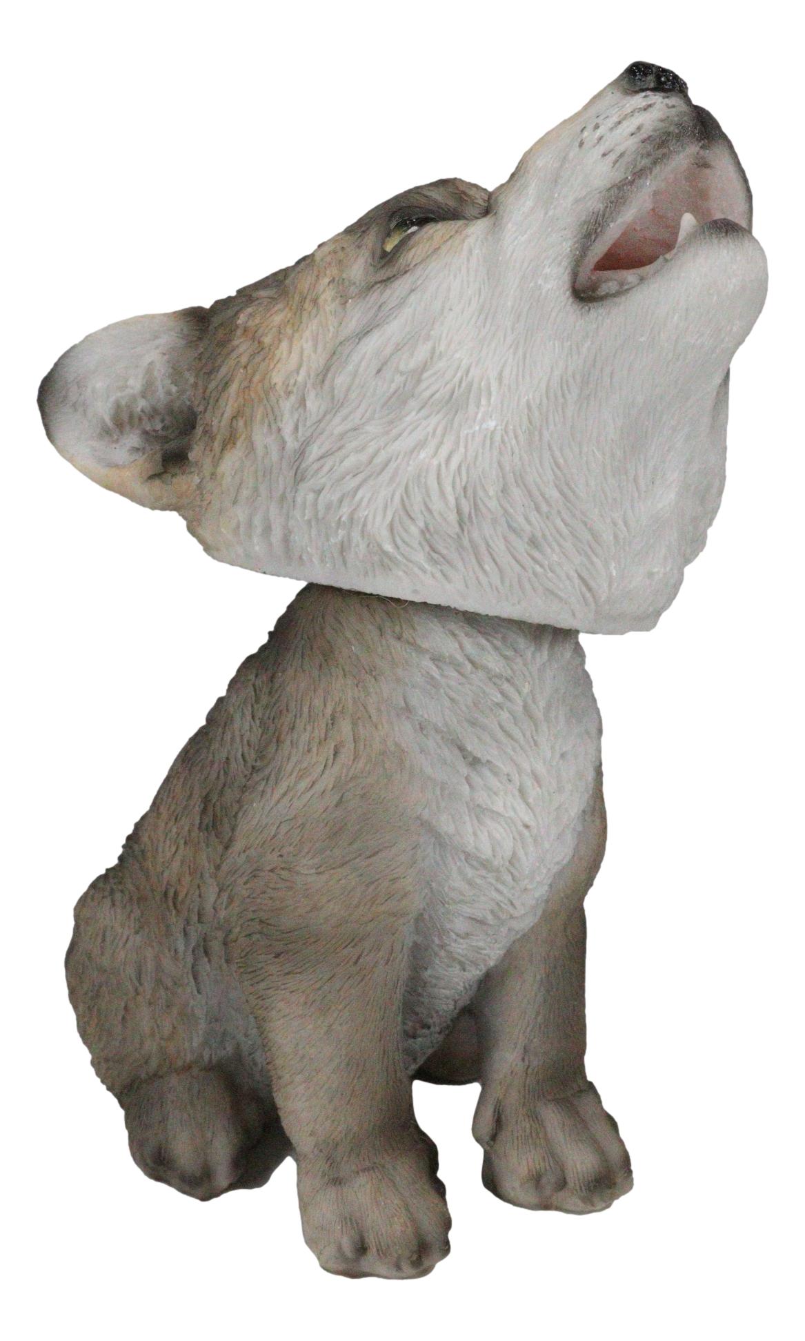 Wildlife Cries of The Night Moon Dance Howling Gray Wolf Pup Bobblehea ...