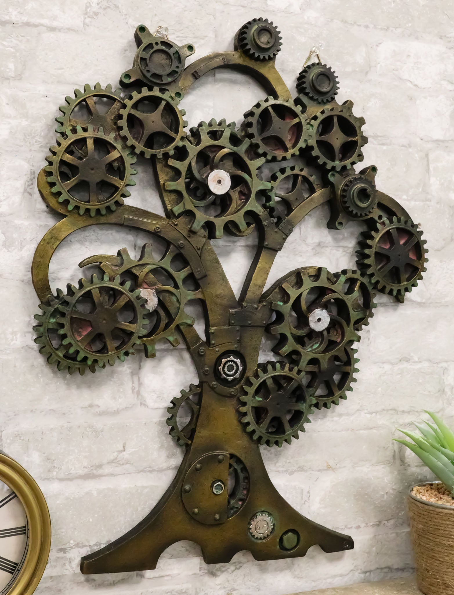 Ebros Large 20" High Steampunk Tree of Life Wall Decor Victorian Sci F ...