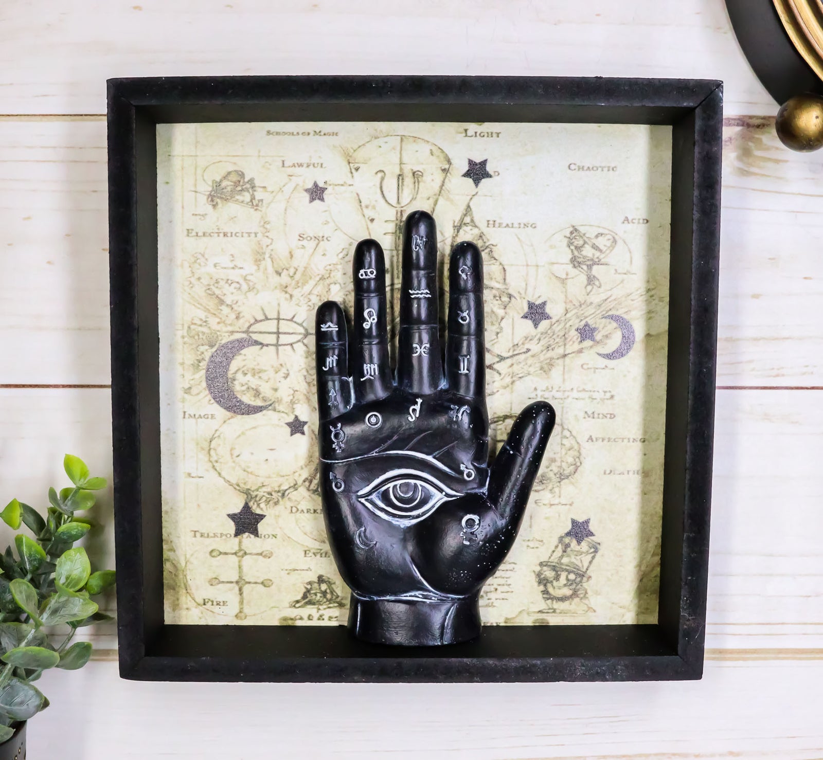 Black Evil Eye Fortune Teller Chirology Palmistry Hand Palm Wall Decor ...