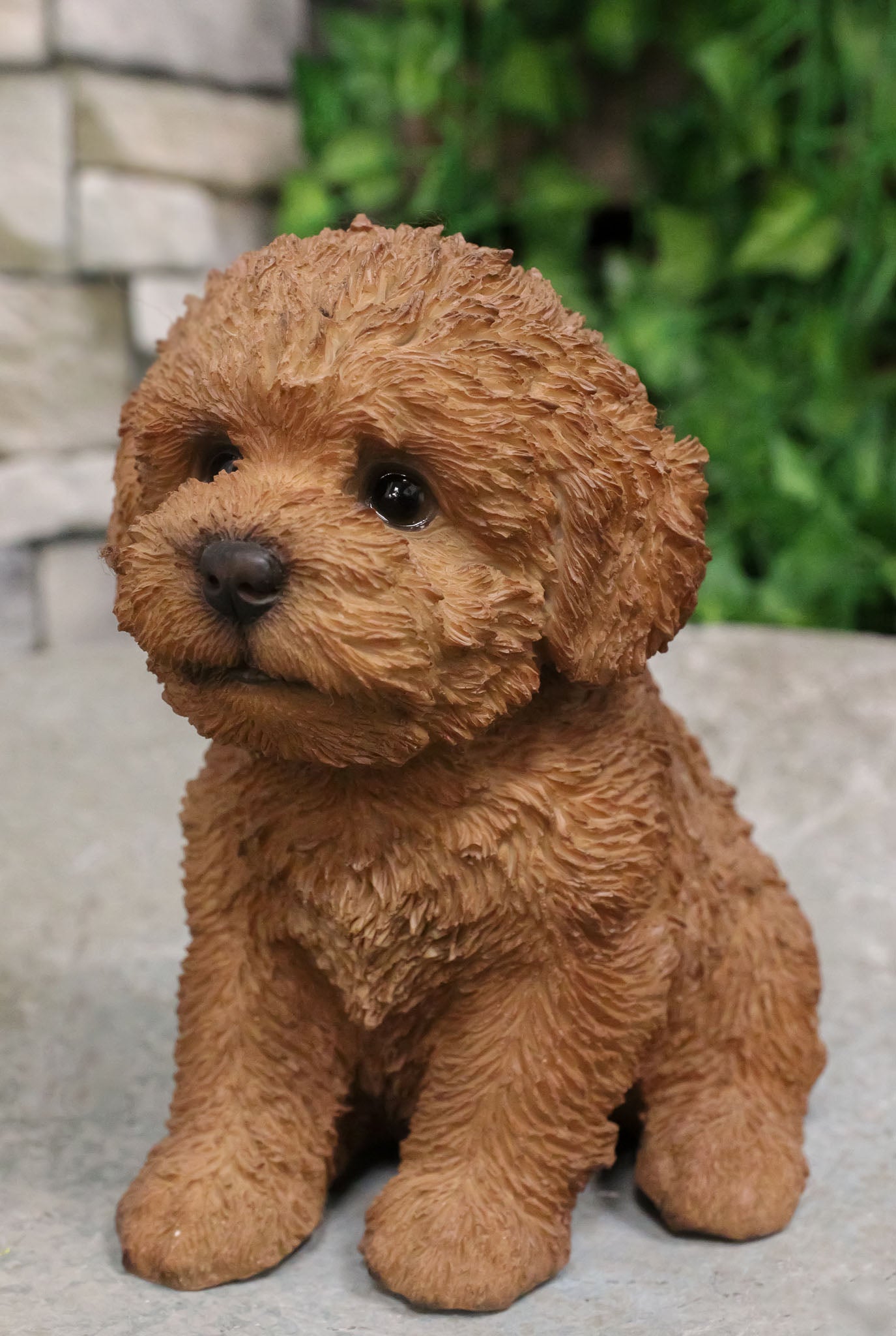 Ebros Sitting Lifelike Realistic Brown Bichon Frise Puppy Dog Statue 6 ...