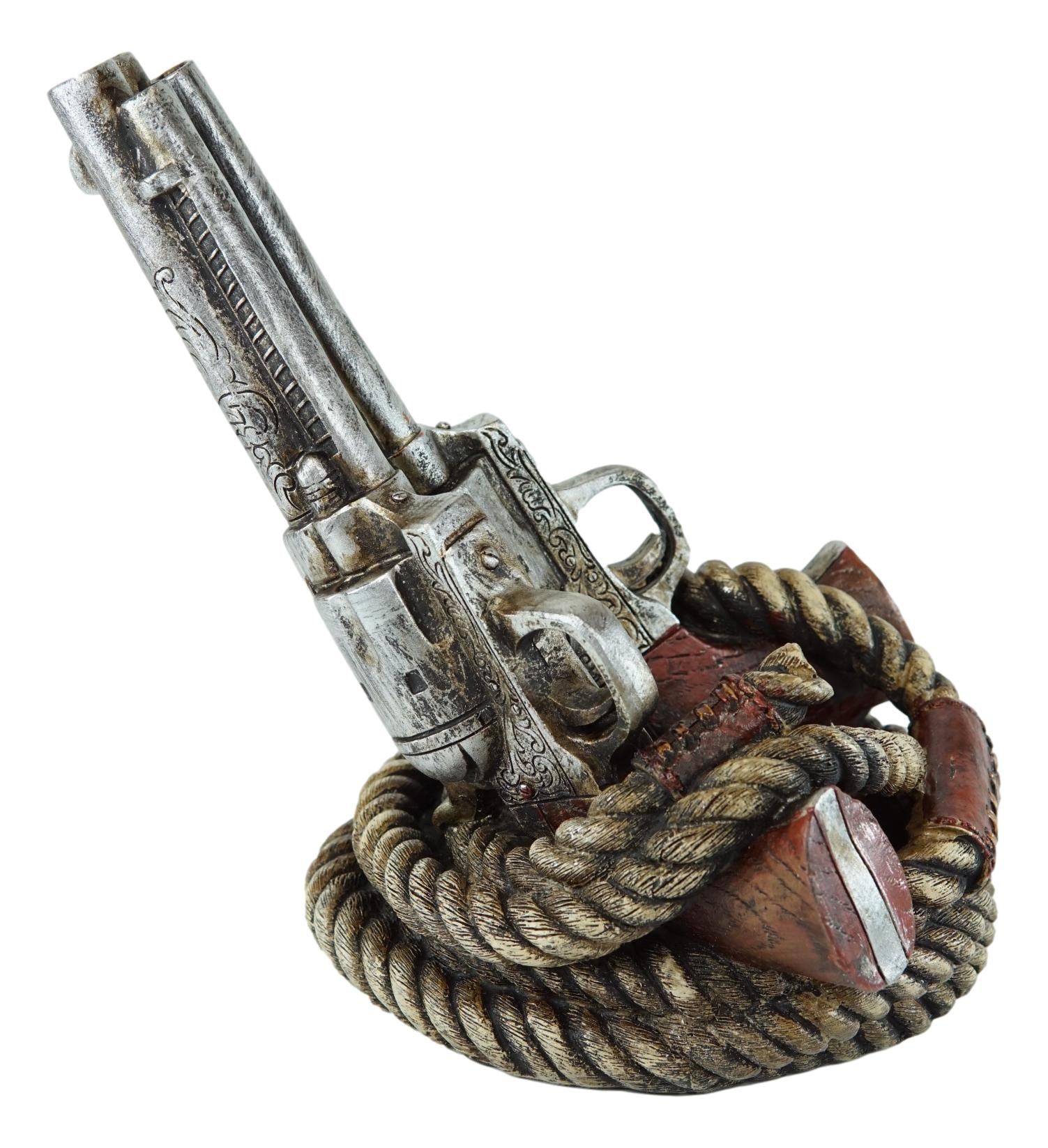 Western Double Six Shooter Cowboy Pistol Guns With Bull Ropes Wine Hol ...