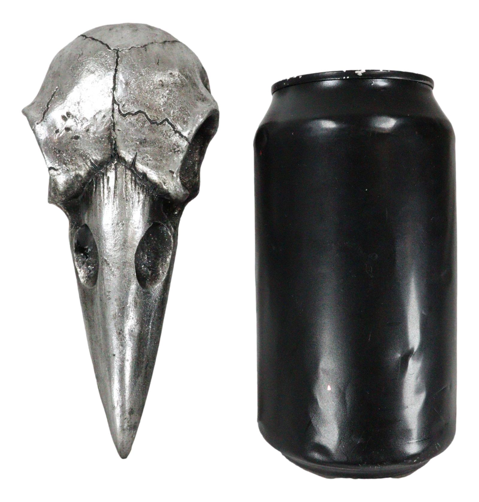 Edgar Poe Nevermore Gothic Raven Crow Skull Decorative Macabre Hand Mi ...