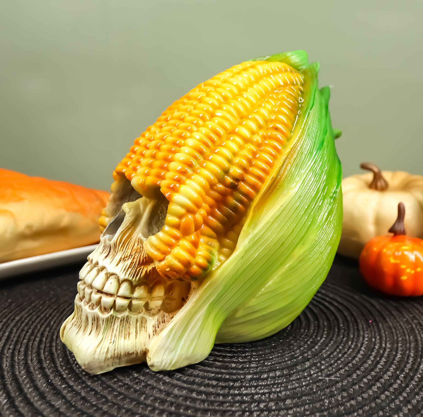 Ebros Vegetable Produce Maize Corn Skull Statue 6.25" Long Resin Figur ...