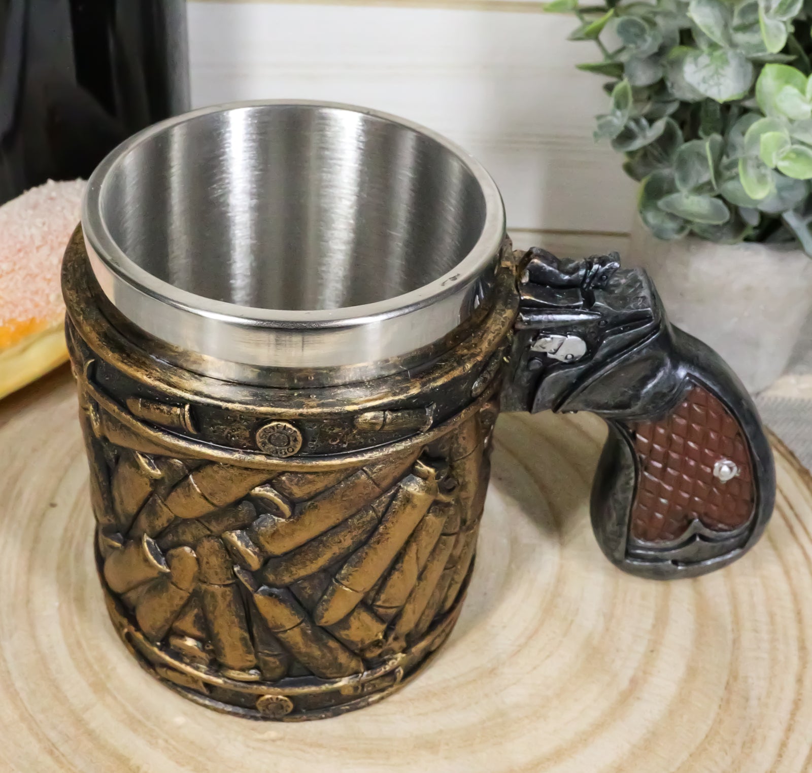 Western Pistol Gun Ammo Bullet Shells Beer Stein Tankard Coffee Cup Mu ...