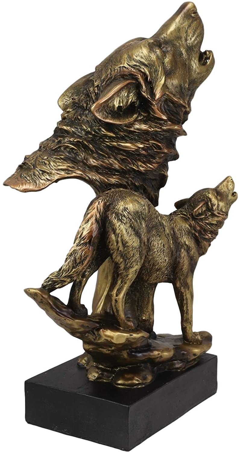 Ebros Large 15" Tall Howling Wolf Bust Statue On Museum Style Pedestal ...