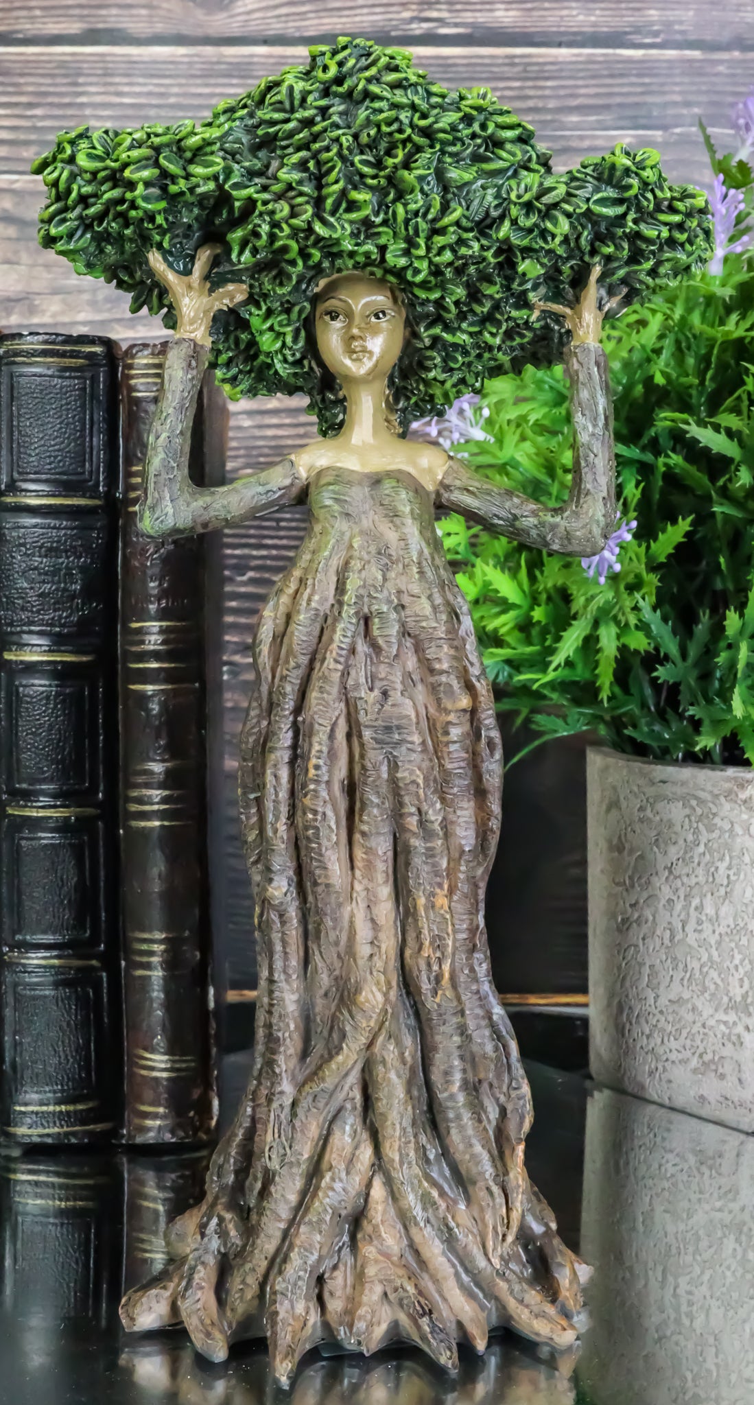Greenman Tree Woman Gaia Dryad Ent Native Fixing Leafy Canopy Crown Fi ...