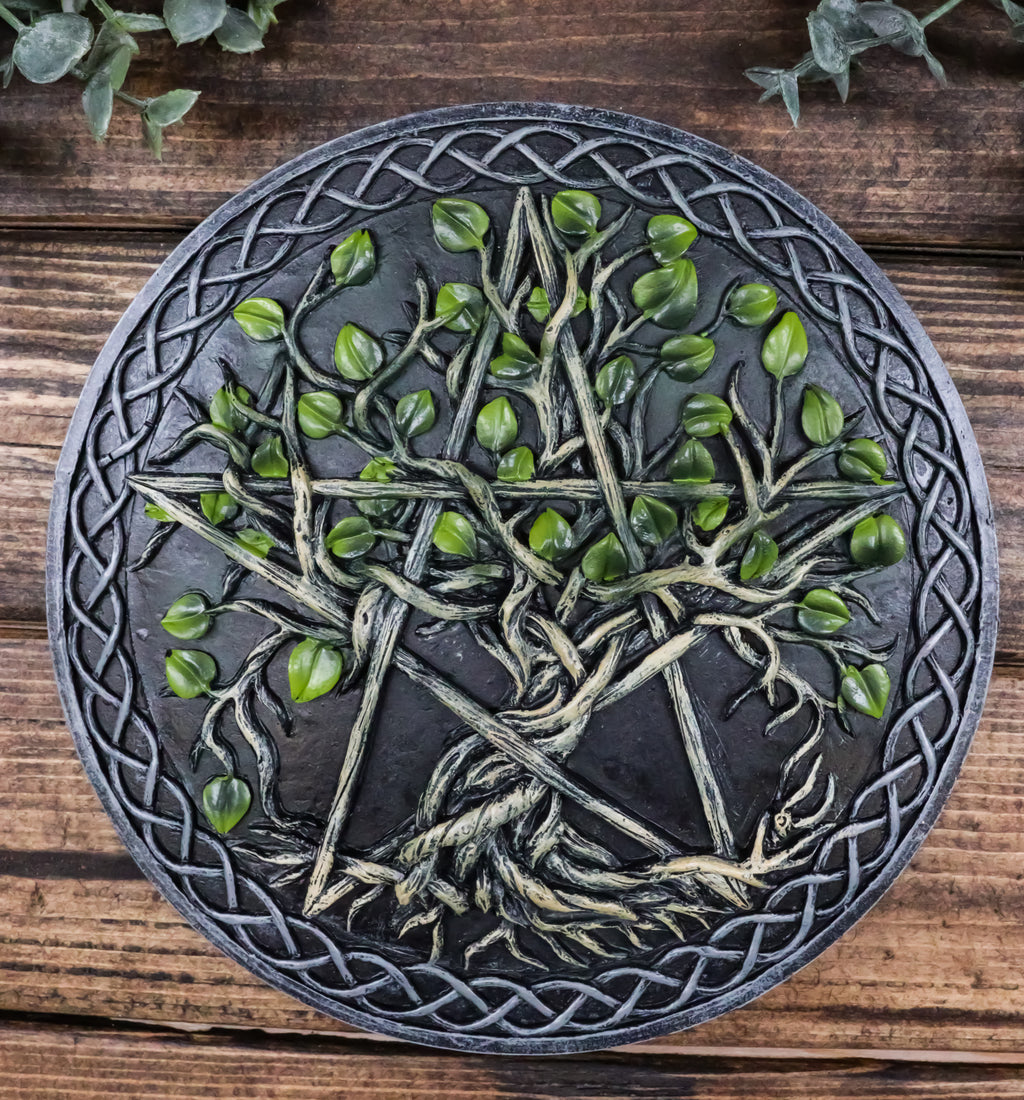 Wicca Twisted Vine Branches Tree of Life Pentagram Star Decorative Wal ...
