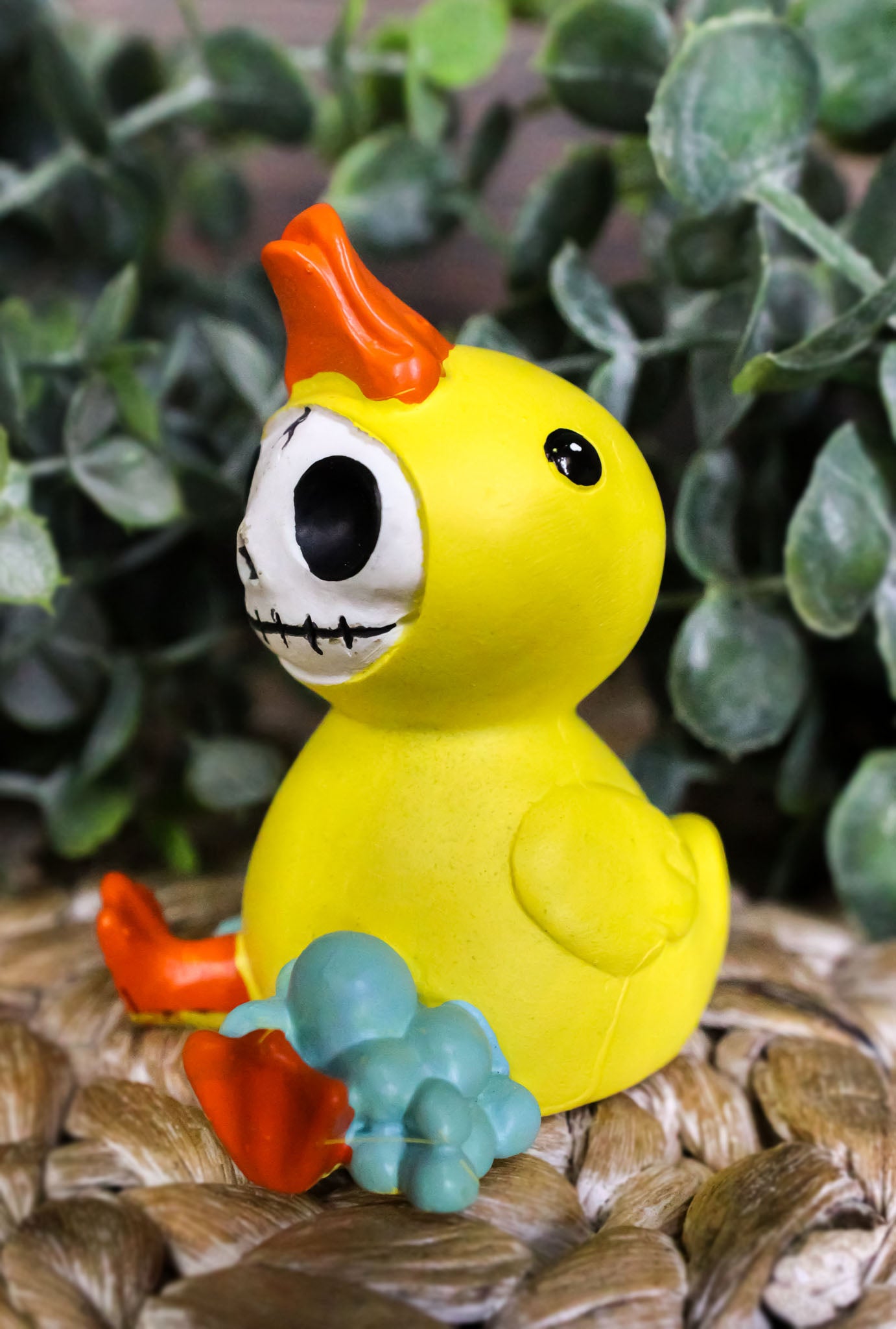 Furry Bones Bubbles Bob The Rubber Duck Figurine Yellow Ducky Hooded S ...